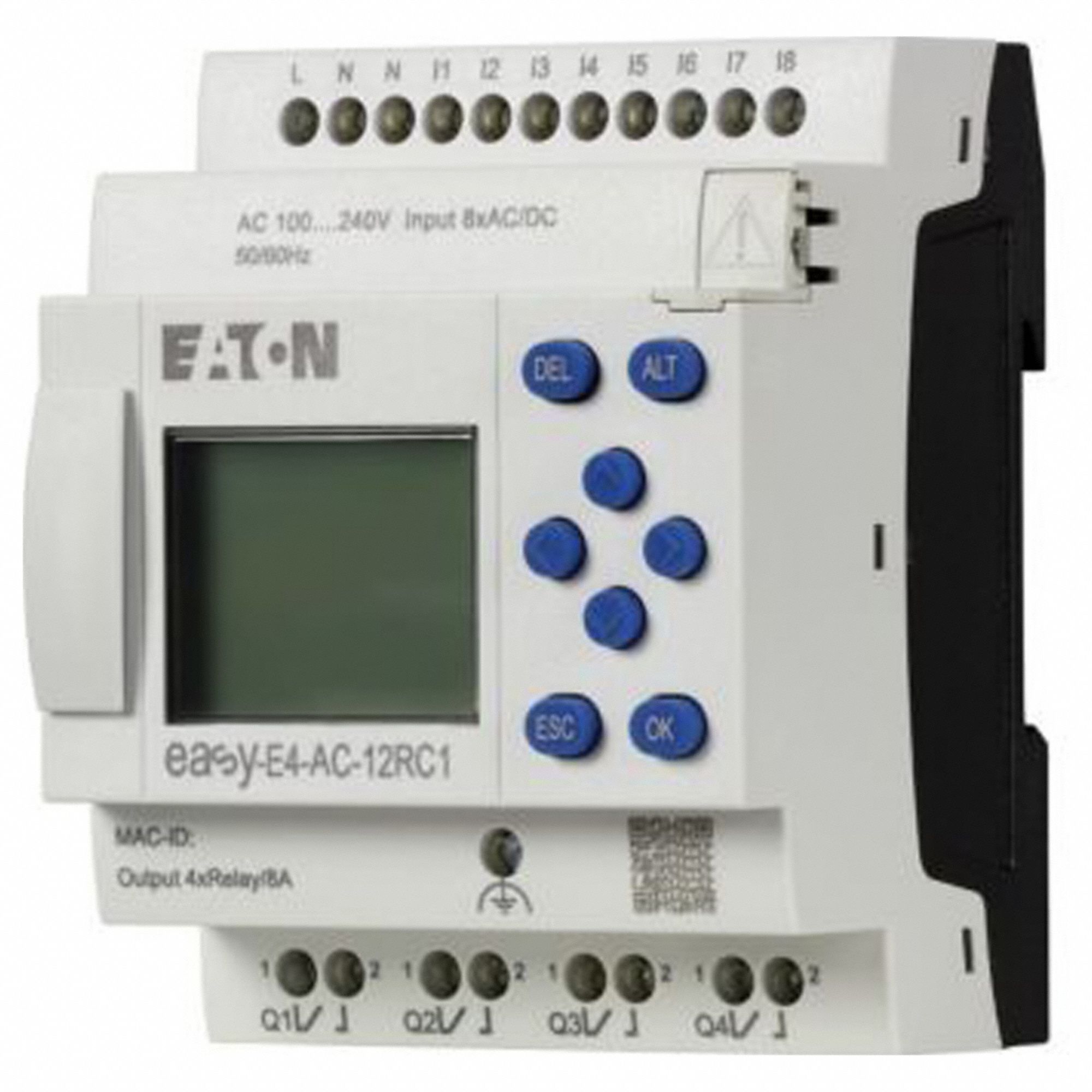 EATON, (8) Digital, (4) Relay, Control Relay - 55PK33|EASY-E4-AC-12RC1 ...