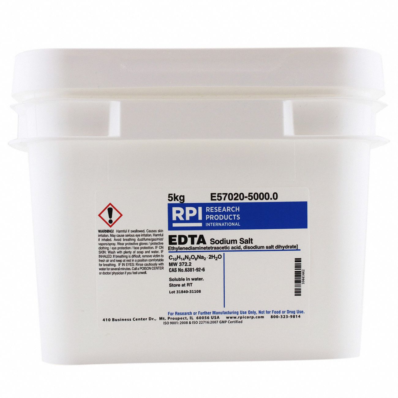 ACS/USP, 5 kg, EDTA Disodium Salt (Ethylenediaminetetraacetic Acid ...