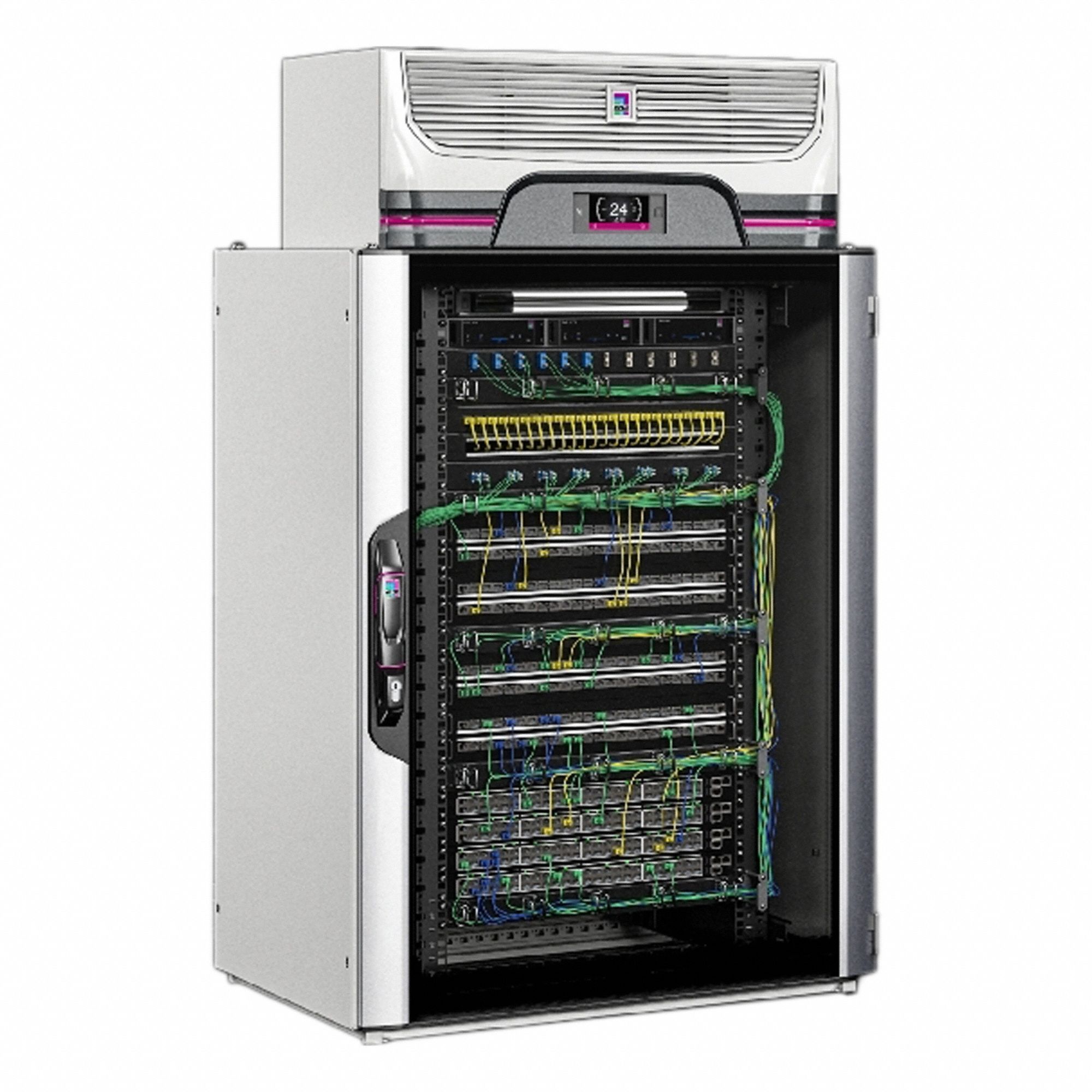 RITTAL, RiMatrix Blue e+, 1.3 kW Max Rated IT Load, Micro Data Center ...