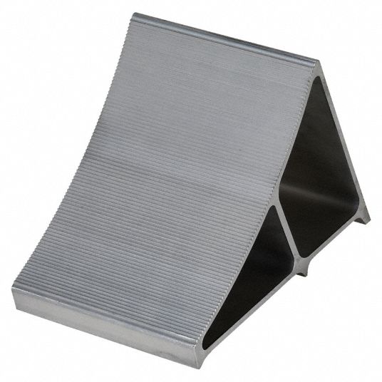 Aluminum, 11 3/4 in Overall Lg, Wheel Chock - 44RA55|EALUM-7 - Grainger