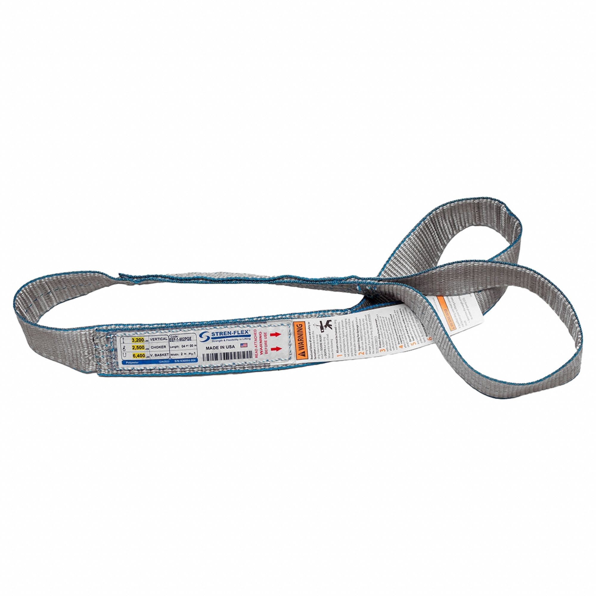 STREN-FLEX, Type 3, Polyester, Web Sling - 816J24|EEF-1-904PGE-14 ...