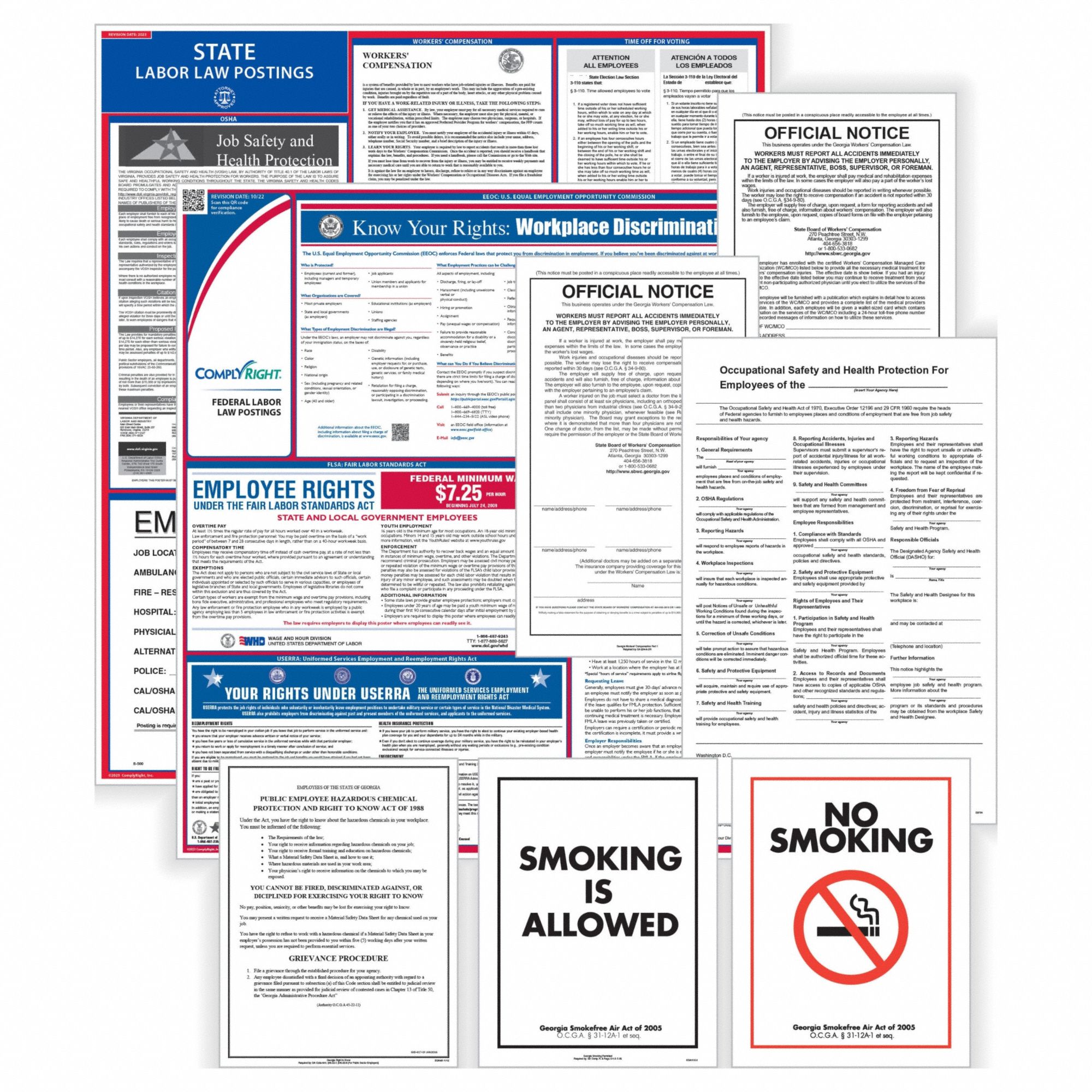 COMPLYRIGHT, Federal and State Labor Law, NV, Labor Law Poster Kit ...