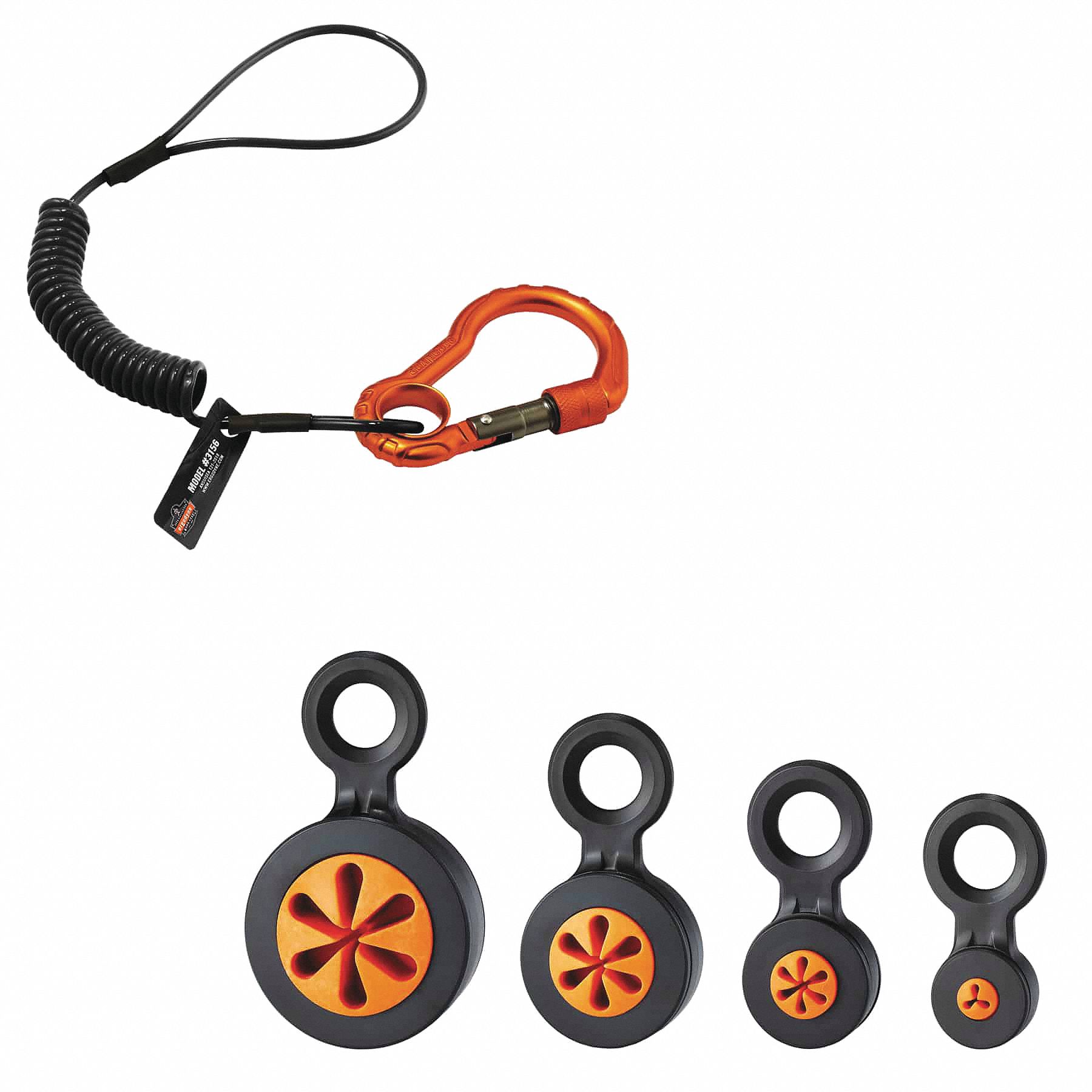 ERGODYNE, Coiled Tether, Socket Attachment, Tool Tethering Kit - 256WJ7 ...