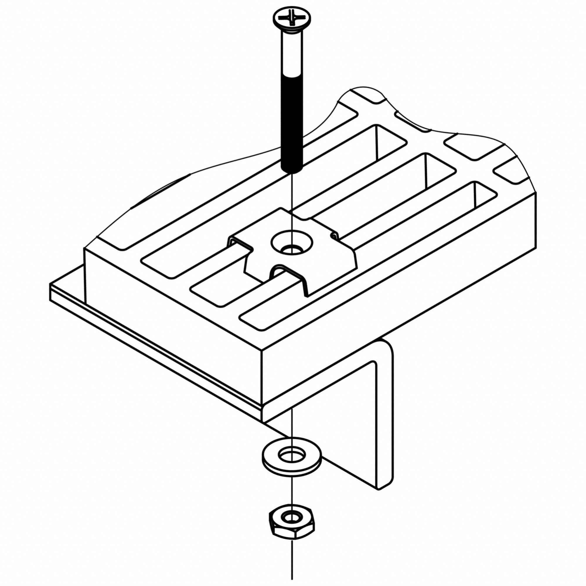 FIBERGRATE, 316 Stainless Steel, EI-40-A Clip Assembly, Fiberglass ...
