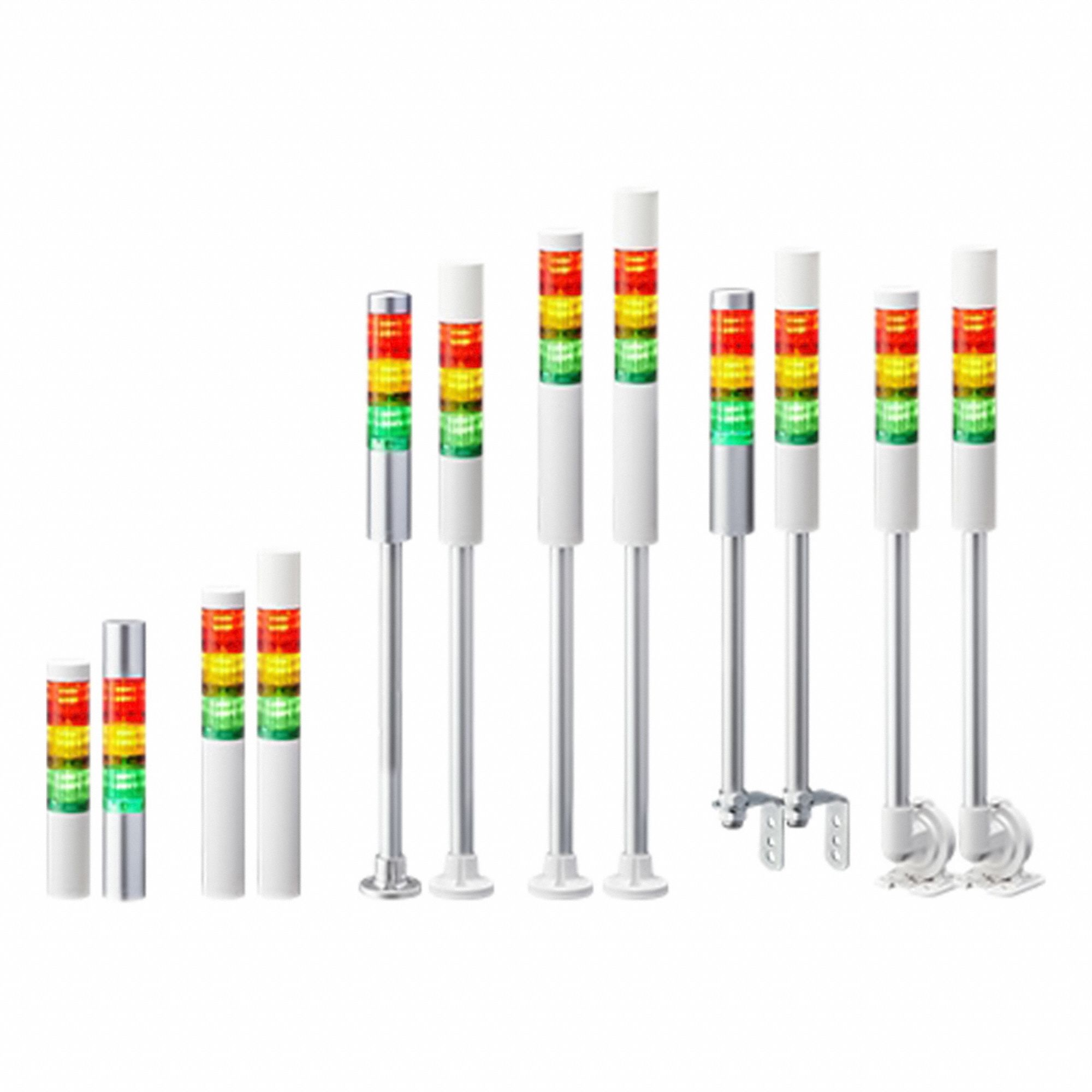 PATLITE, 3 Tier, Sounder Tier Included, Tower Light Assembly - 827A49 ...