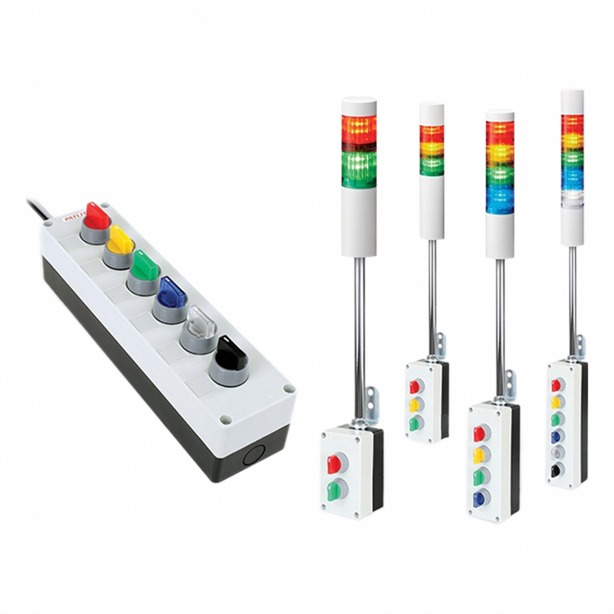 PATLITE, 3 Tier, No Sounder Tier, Tower Light Assembly - 827AM8|VSST ...