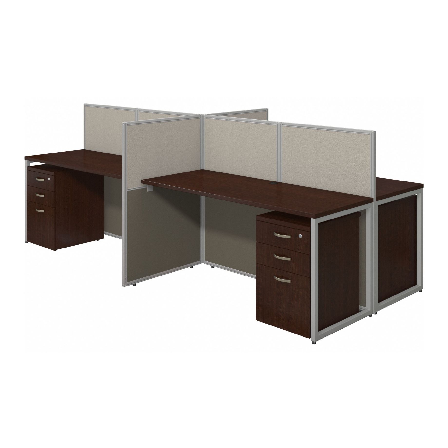 BUSH BUSINESS FURNITURE, 45 in Overall Ht, 119 in Overall Wd, Modular ...