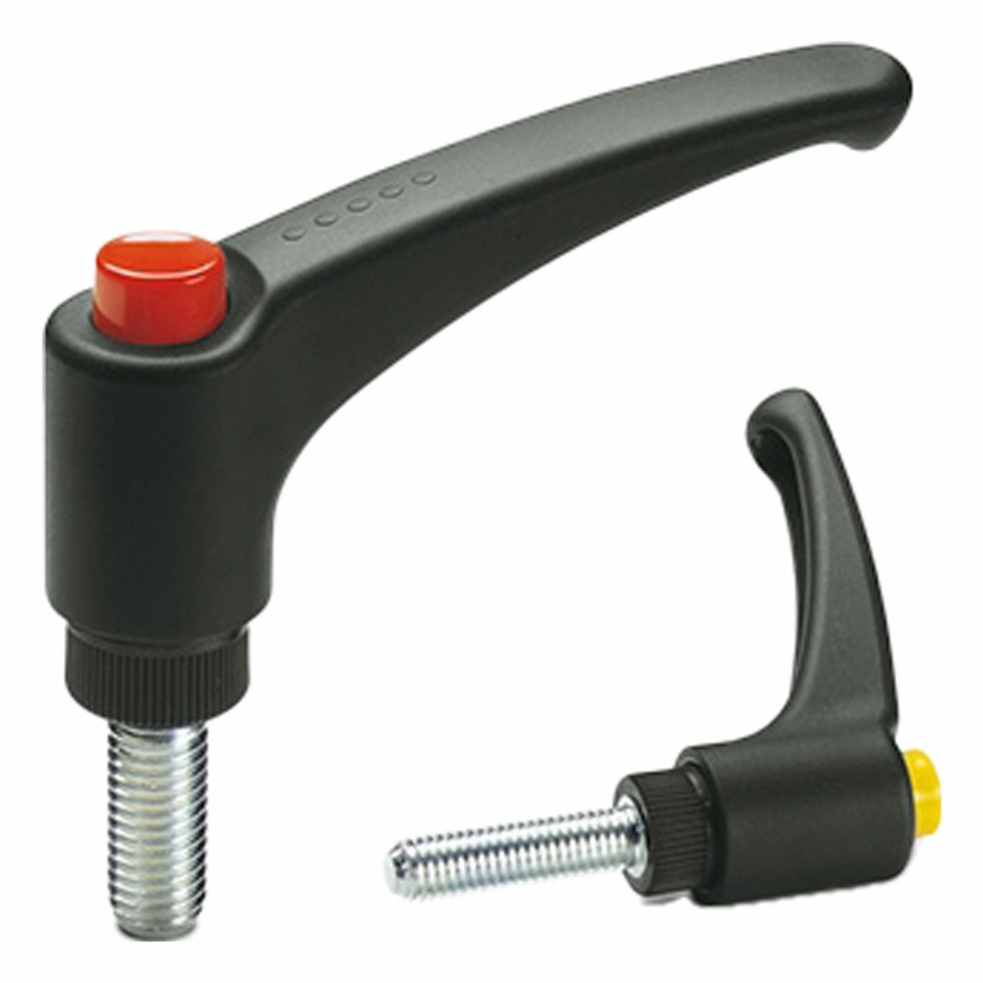 ELESA, Black Cap, Plastic w/ Steel Thread, Adjustable Handles - 880CL7 ...