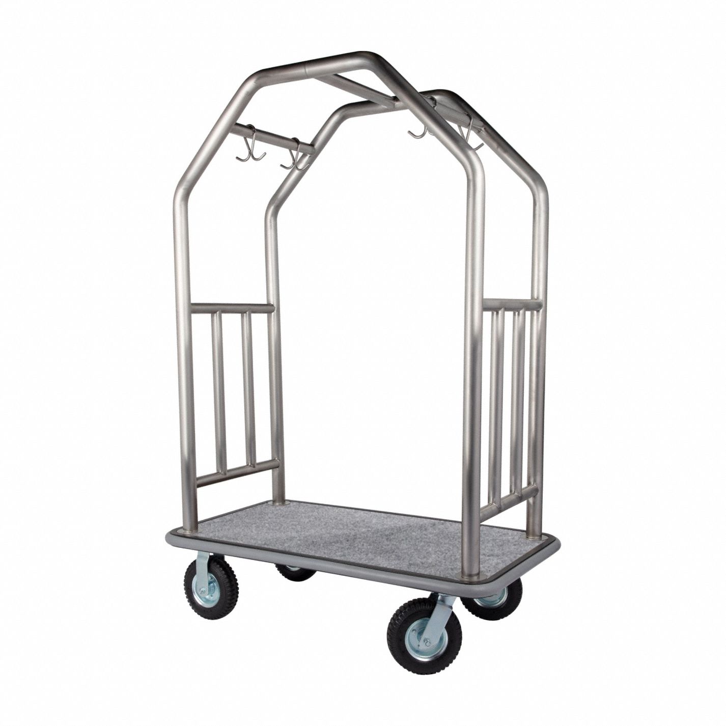 HOSPITALITY 1 SOURCE, 2 in Frame Dia, 48 in Overall Lg, Bellman Cart ...