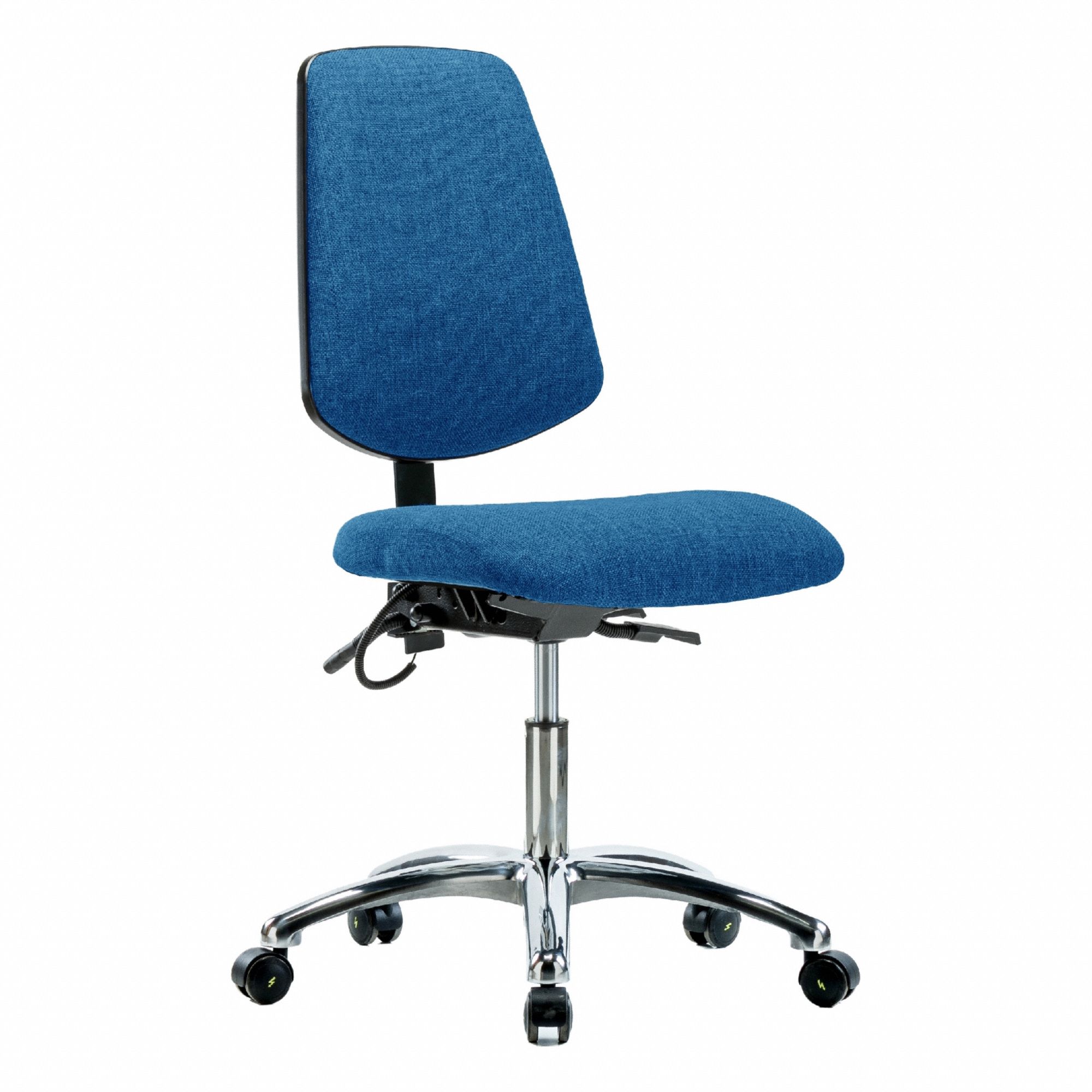 Fabric/Polyurethane, Armless, ESD Chair - 376J58|BR-ESD-FDHCH-MB-CR-T0 ...