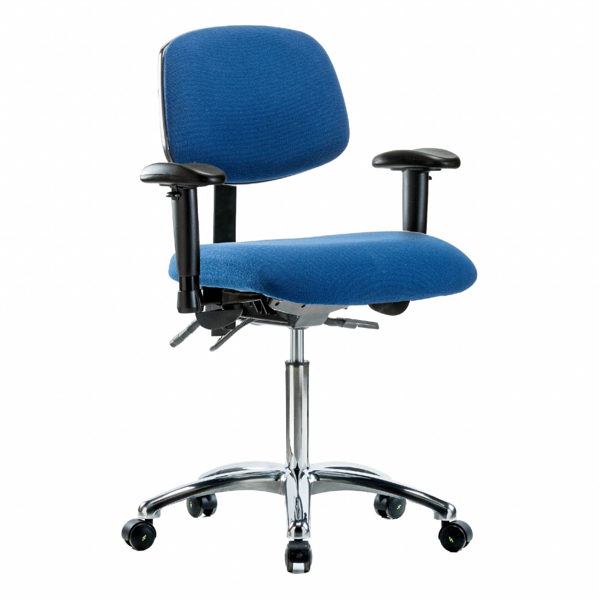 Fabric/Polyurethane, Arms Included, ESD Task Chair - 358F37|BR-ESD ...