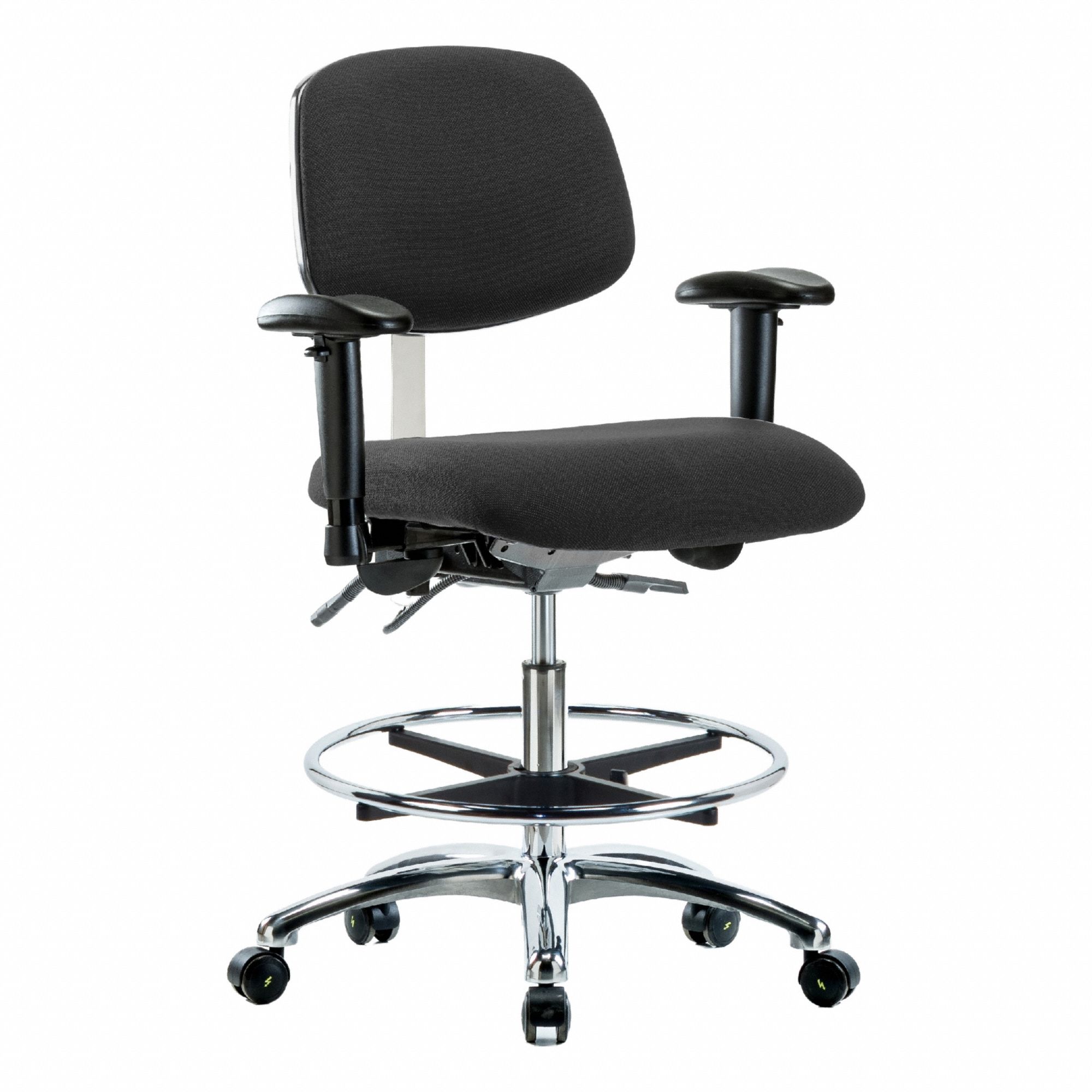 Fabric, Arms Included, ESD Task Chair - 358F24|BR-ESD-FMBCH-CR-T1-A1-CF ...