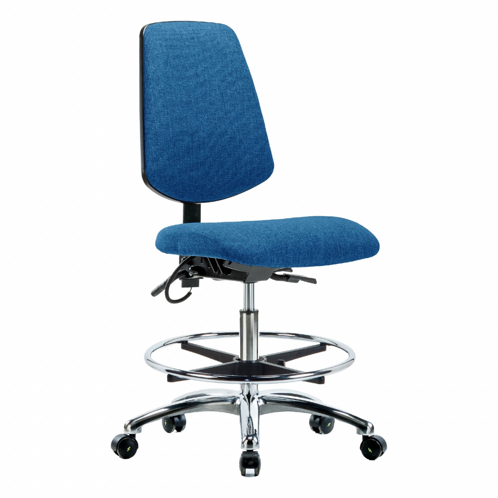 Fabric/Polyurethane, Armless, ESD Task Chair - 376J74|BR-ESD-FMBCH-MB ...