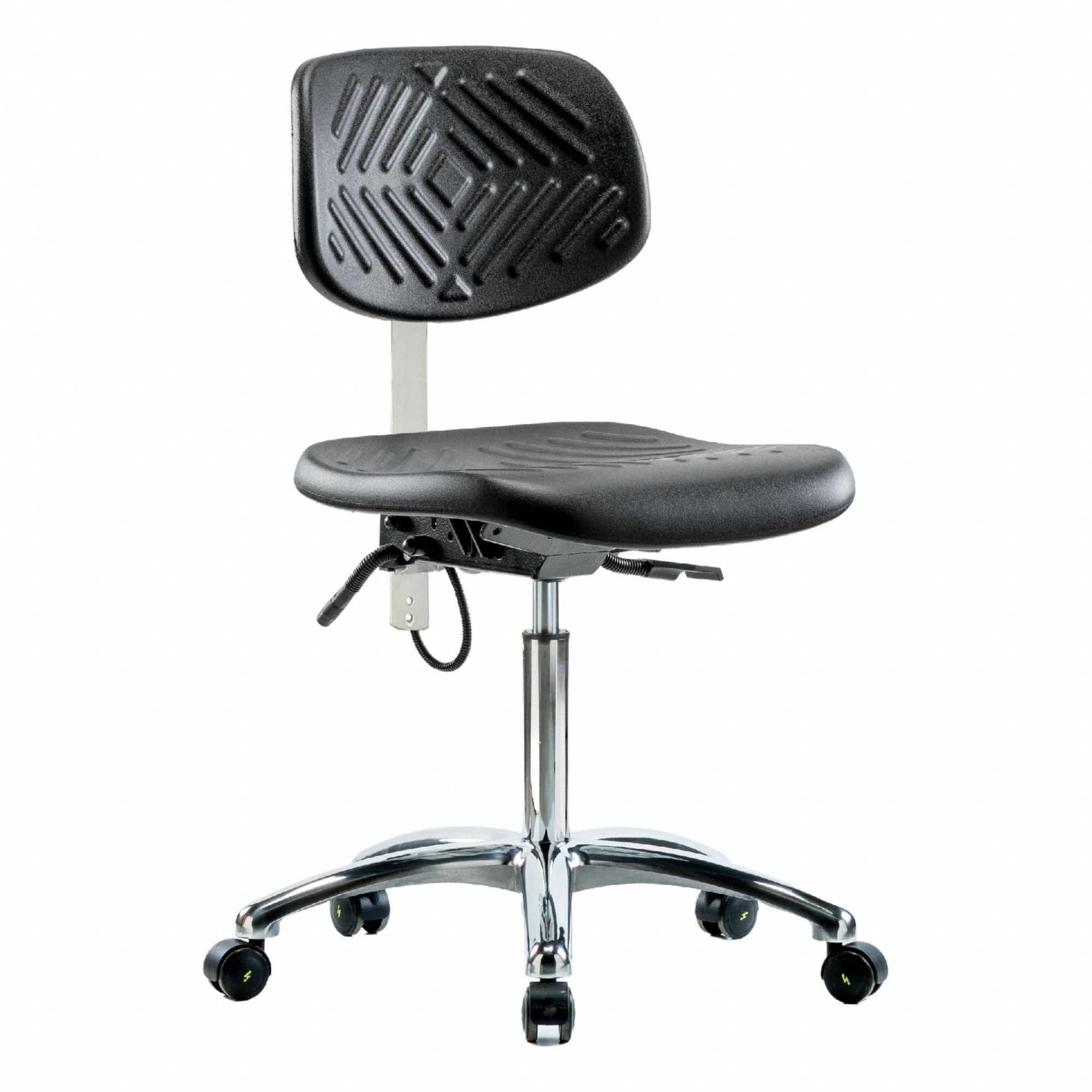 Polyurethane, Armless, ESD Task Chair - 359F92|BR-ESD-PMBCH-CR-T1-A0-NF ...