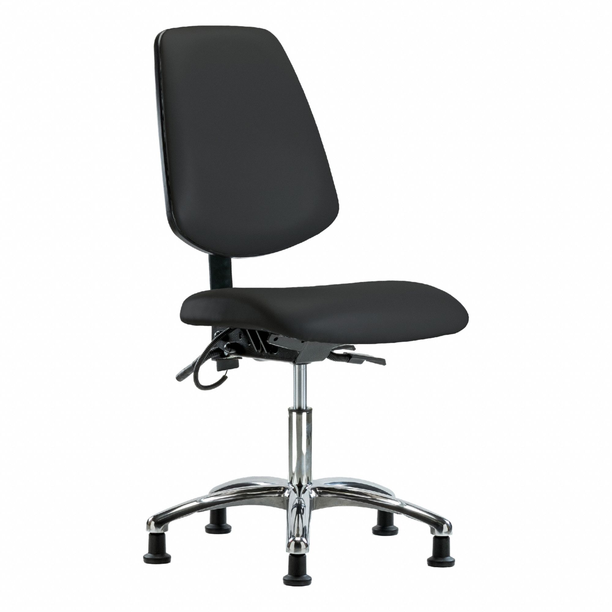 Vinyl, Armless, ESD Chair - 376K16|BR-ESD-VDHCH-MB-CR-T1-A0-EG-ESDBLK ...