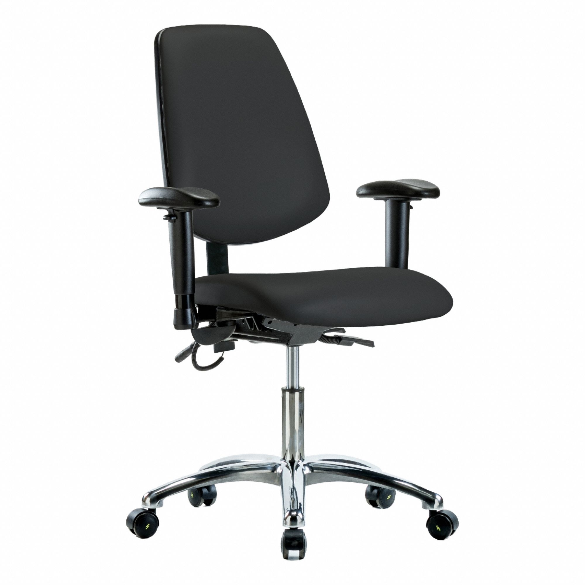 Vinyl, Arms Included, ESD Chair - 376K18|BR-ESD-VDHCH-MB-CR-T0-A1-EC ...