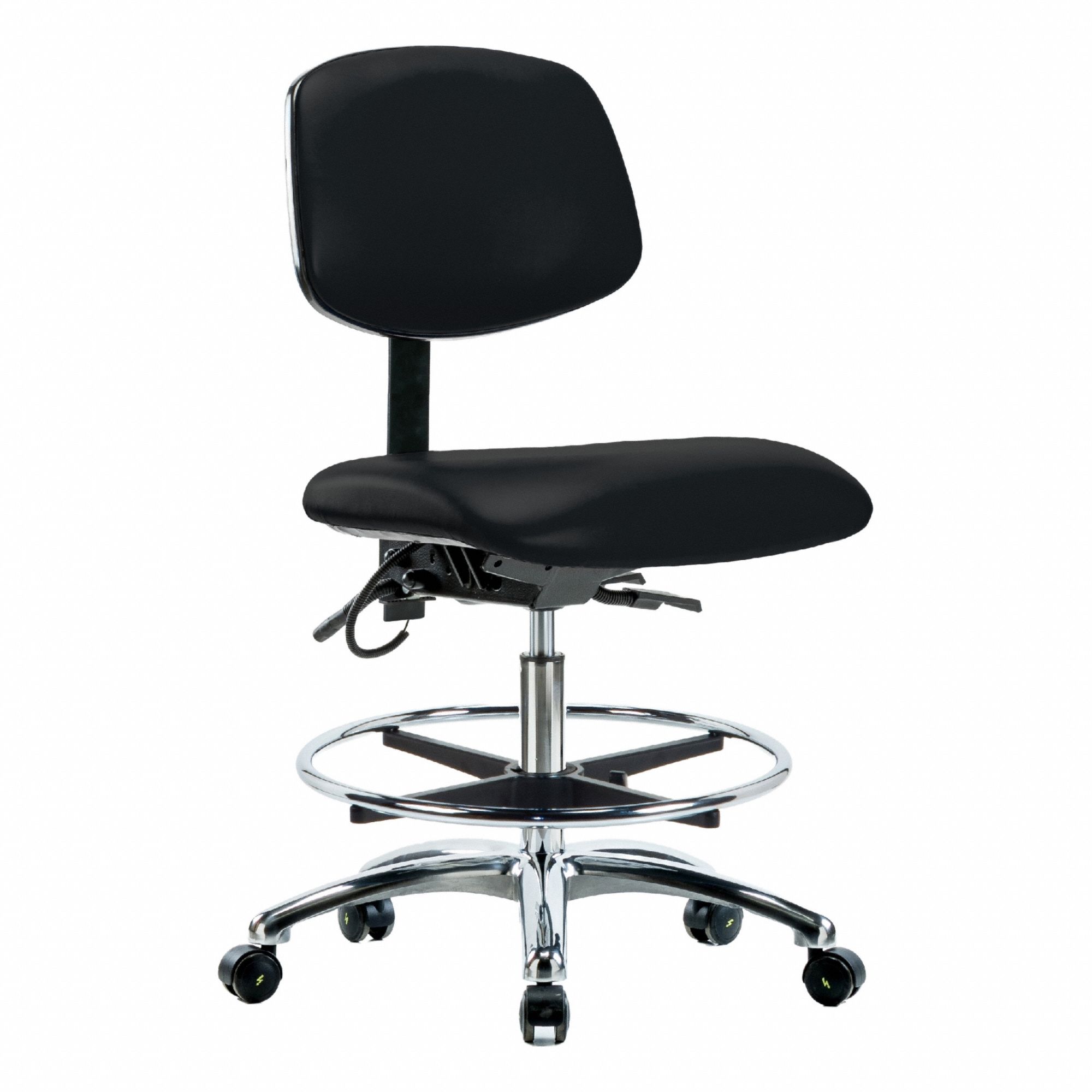 Vinyl, Armless, ESD Task Chair - 358F96|BR-ESD-VMBCH-CR-T1-A0-CF-EC-ESDBLK - Grainger