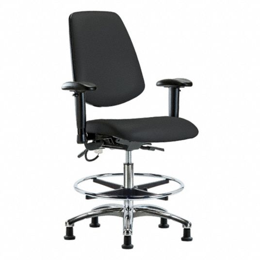 Vinyl, Arms Included, ESD Task Chair - 376K48|BR-ESD-VMBCH-MB-CR-T0-A1 ...