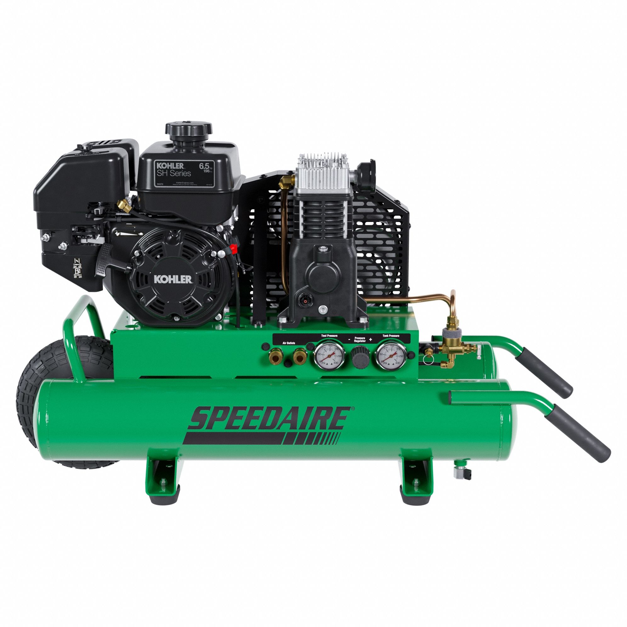 SPEEDAIRE, 1 Stage, 6.5 hp Engine, Portable Gas Air Compressor - 800WN5 ...