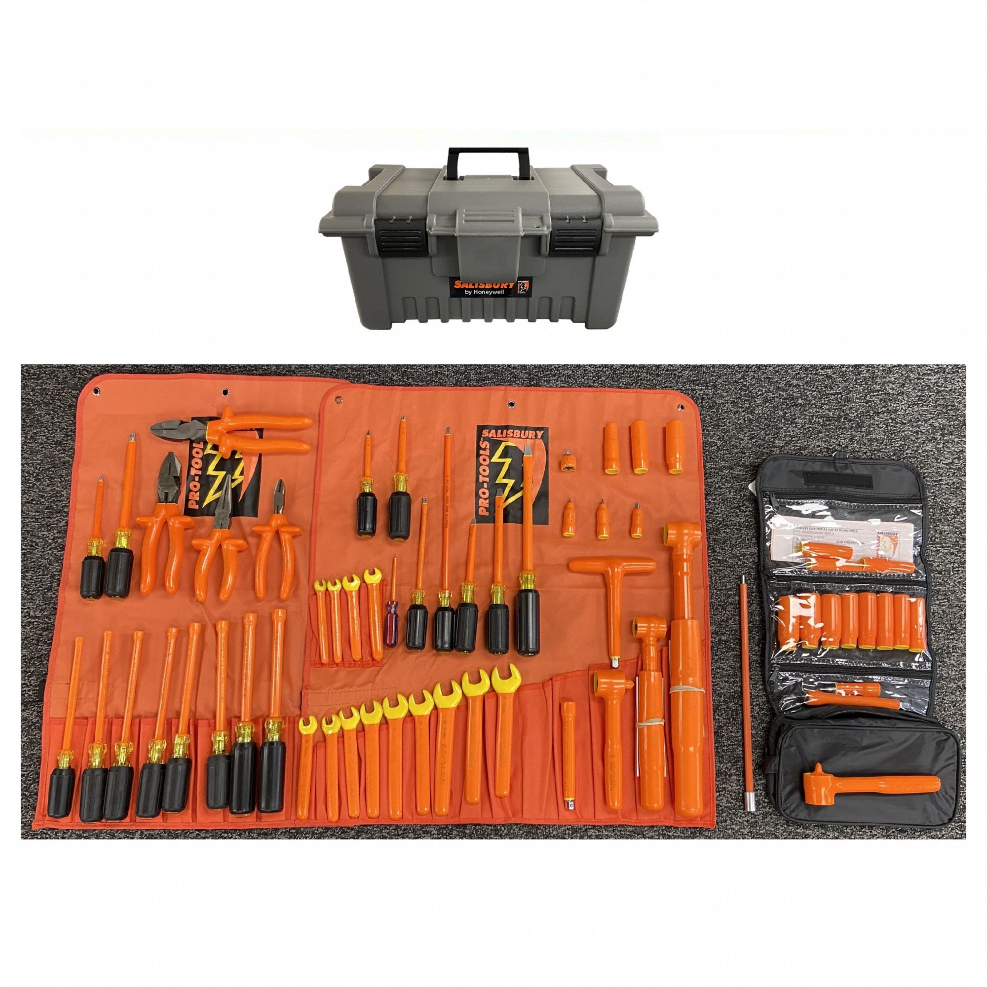 SALISBURY, 57 Pieces, Insulated, Hand Tool Kit - 814KC0|EV124 - Grainger