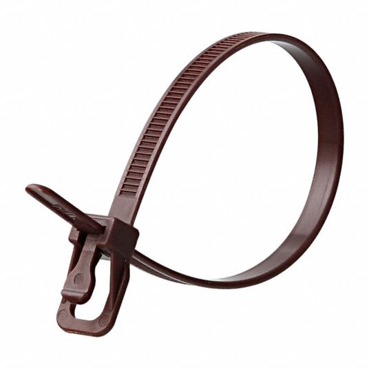 RETYZ, Brown, 16 in Lg, Reusable Cable Ties - 877GT9|EVT-S16BR-TA ...