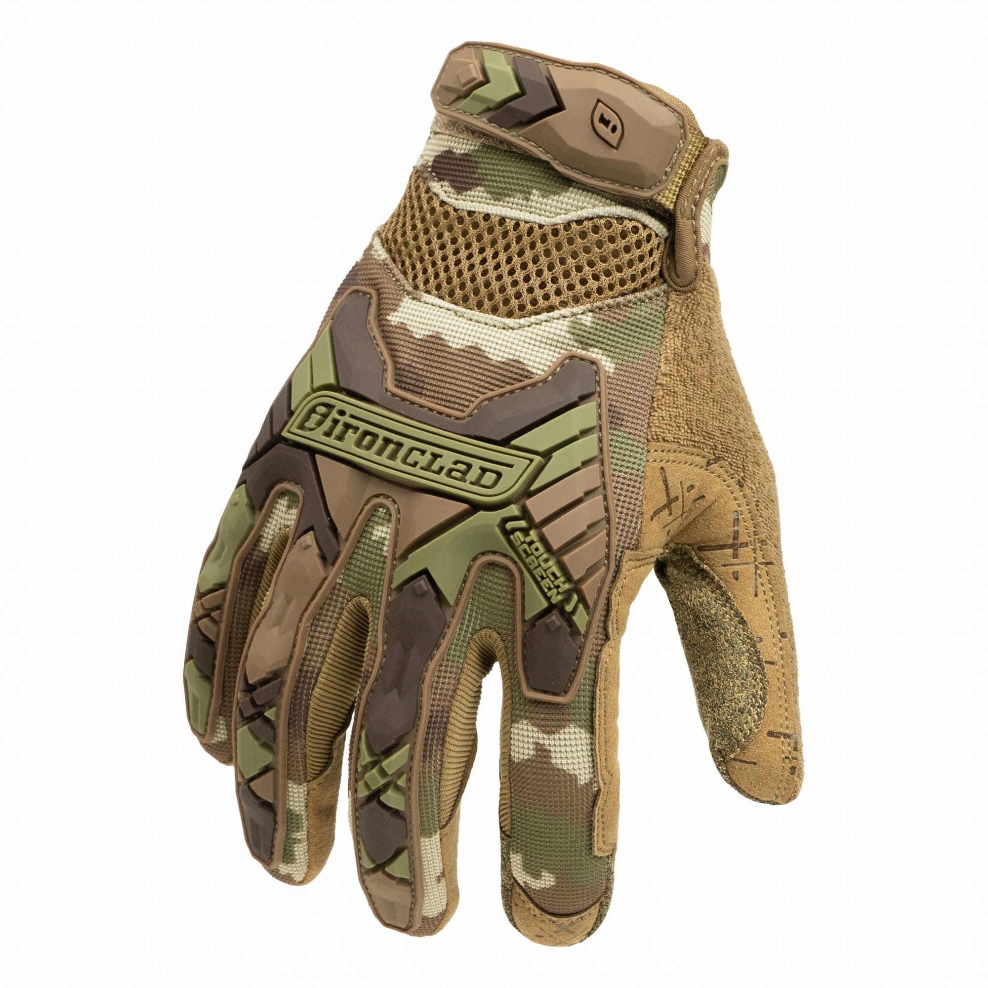 IRONCLAD, M, Camouflage, Tactical Impact Gloves - 822G72|EXOT-ICAM-03-M ...