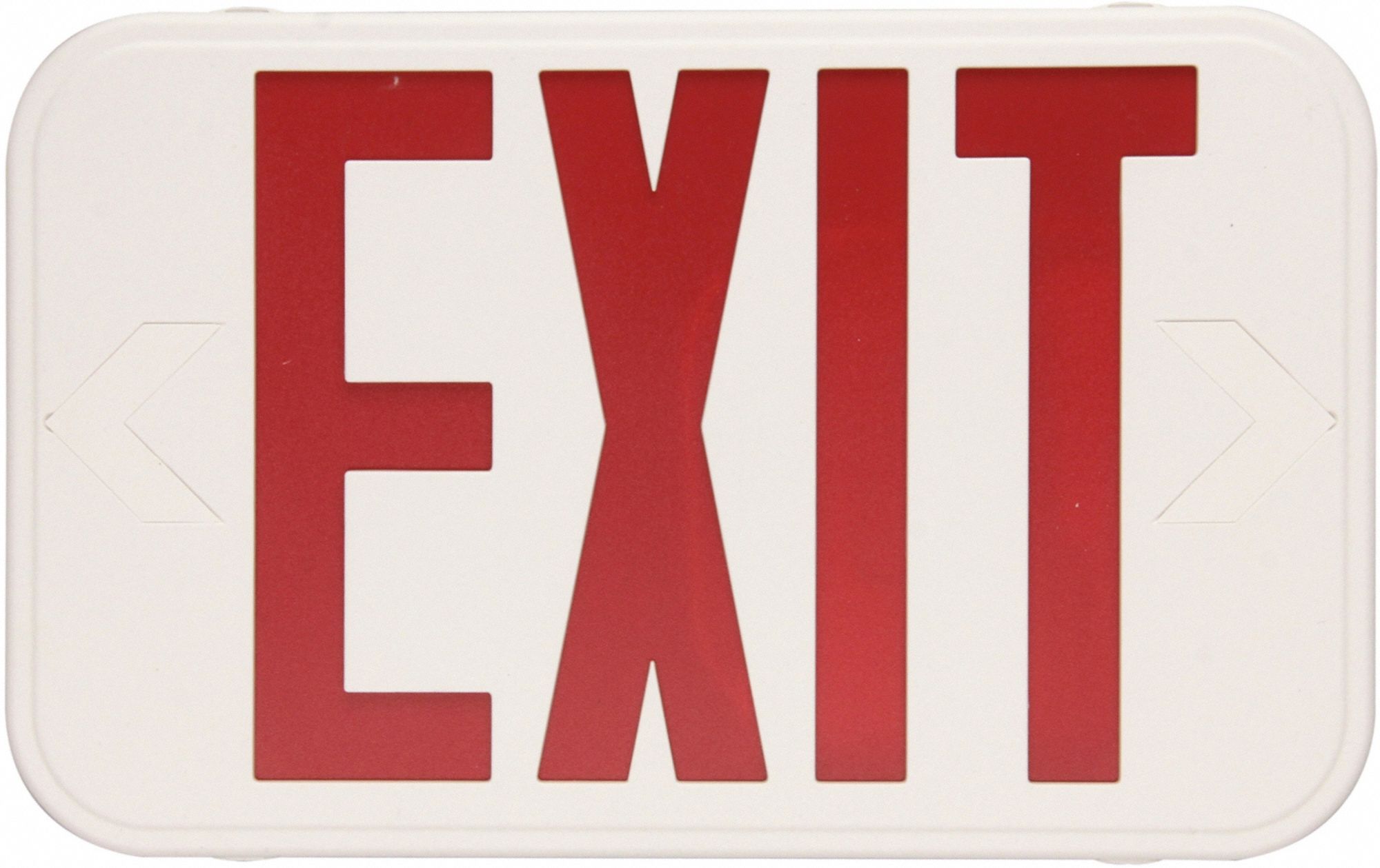 Exit Sign Red Letter White Thermoplastic - Grainger