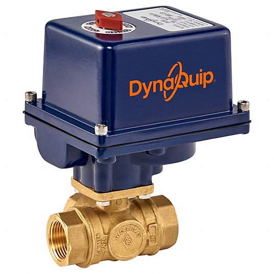 DYNAQUIP CONTROLS, 1 1/4 in, Brass, Electrically Actuated Three-Way ... DYNAQUIP CONTROLS, 1 1/4 in, Brass, Electrically Actuated Three-Way ...