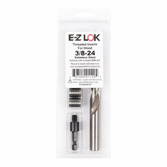 3/8"-24 Int Thrd Sz, 5/8 in Overall Lg, Knife Thread Insert - 807TU9|EZ ...