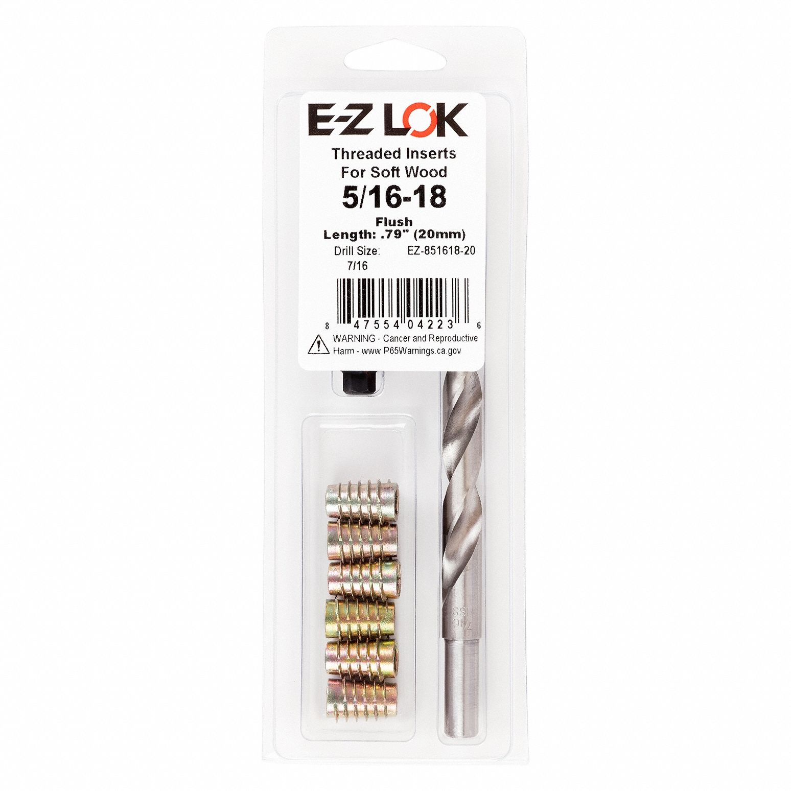 0.31 in Dia, Zinc, Thread Repair Kit - 807TY7|EZ-851618-20 - Grainger