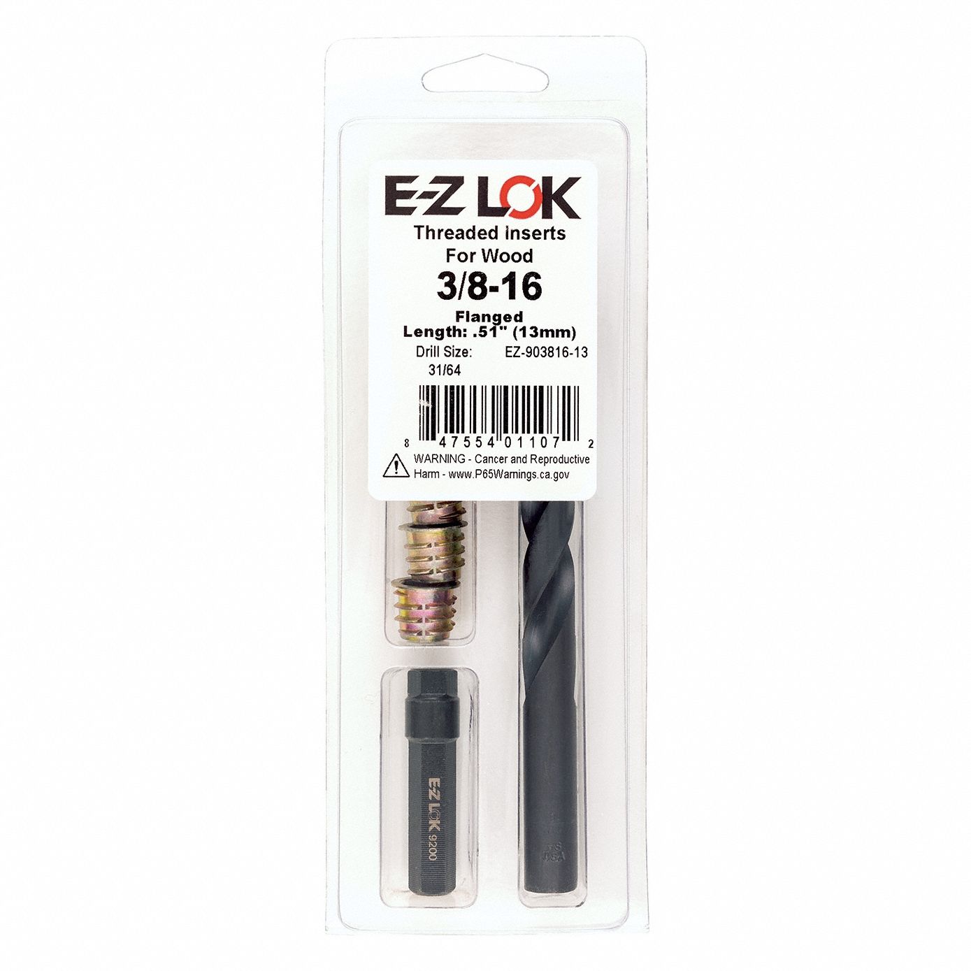 0.38 in Dia, Zinc, Thread Repair Kit - 807U05|EZ-903816-13 - Grainger