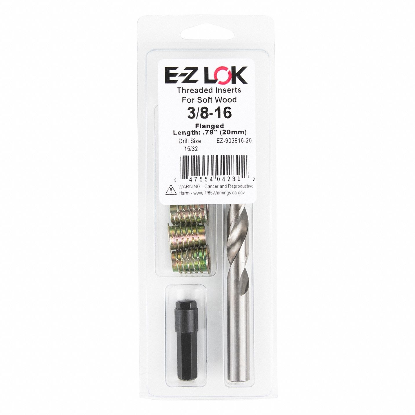 0.38 in Dia, Zinc, Thread Repair Kit - 807U06|EZ-903816-20 - Grainger