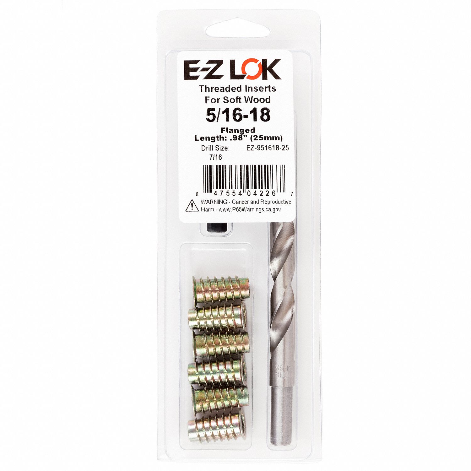 0.31 in Dia, Zinc, Thread Repair Kit - 807U12|EZ-951618-25 - Grainger