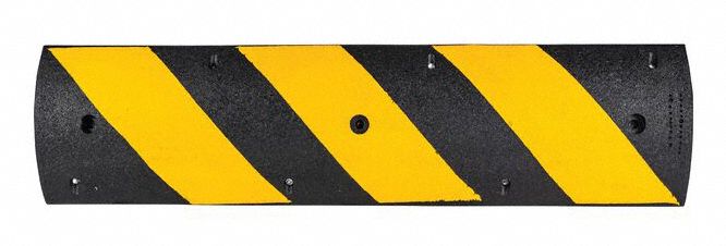 Rubber, Black/Yellow, Speed Bump - 49ZZ32|GNRS2411YB - Grainger