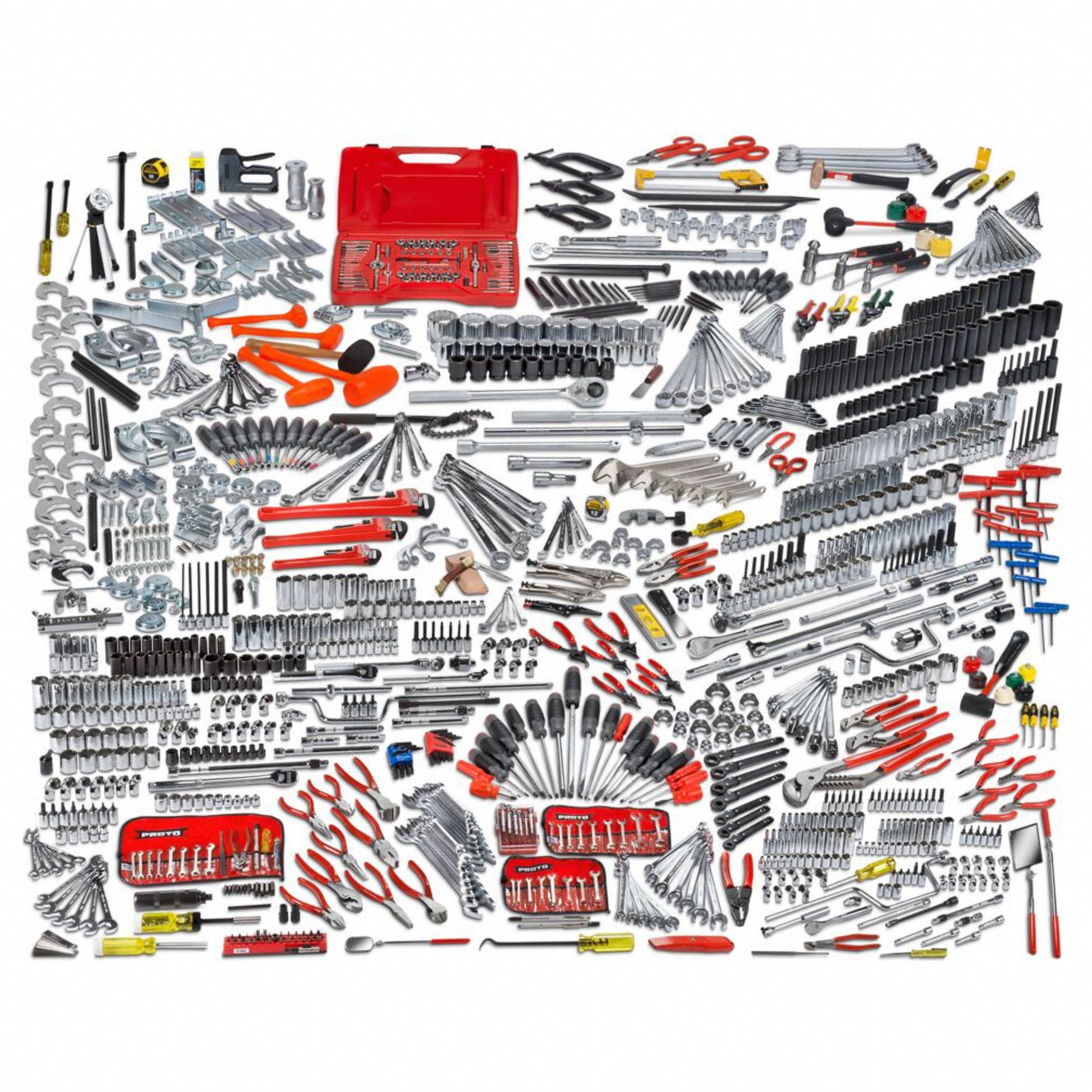 PROTO, 1,258 Total Pcs, Metric/SAE, Master Tool Set - 1UDW5|JCS-1258MAS ...