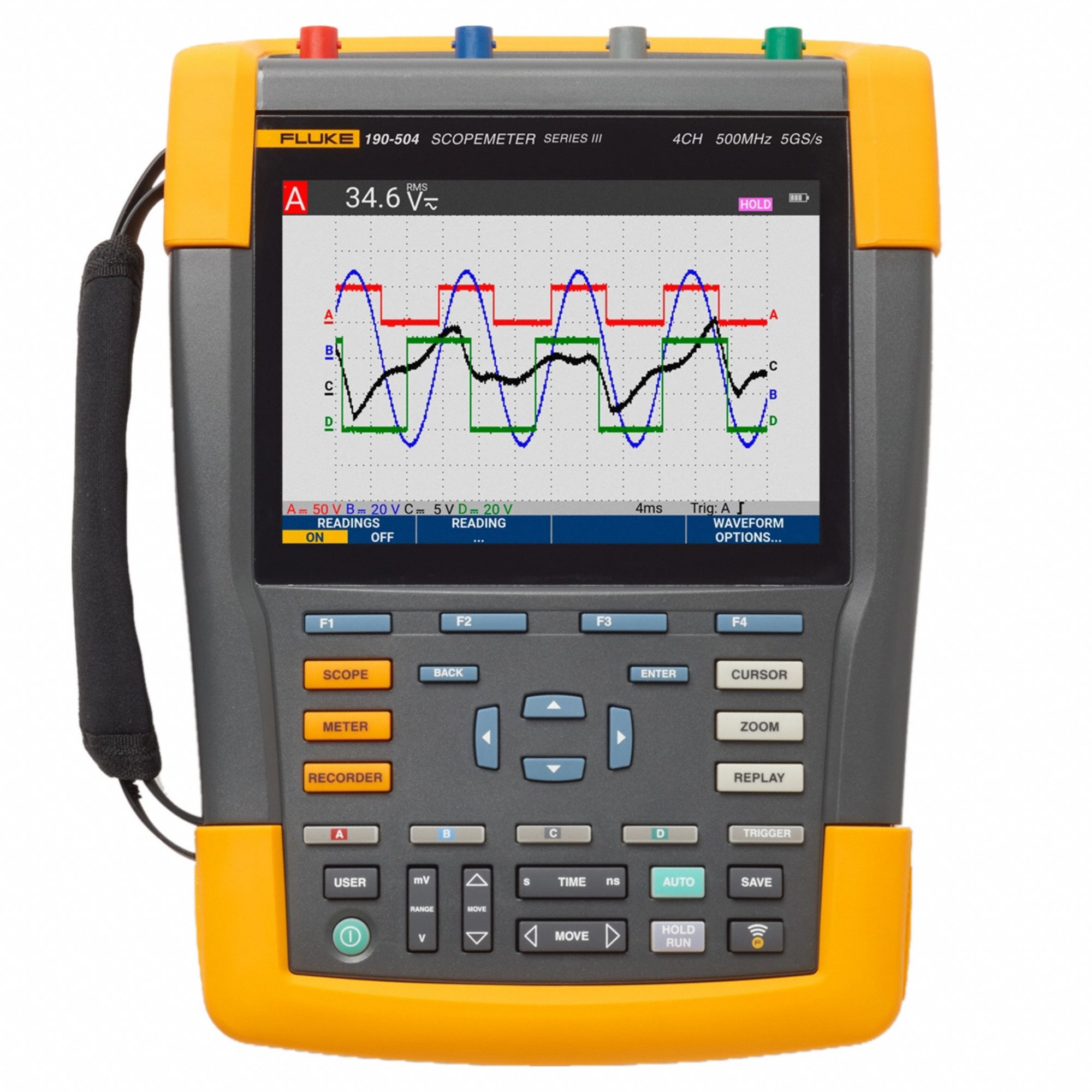 FLUKE, Portable Handheld Digital Oscilloscopes, Fully Isolated ...