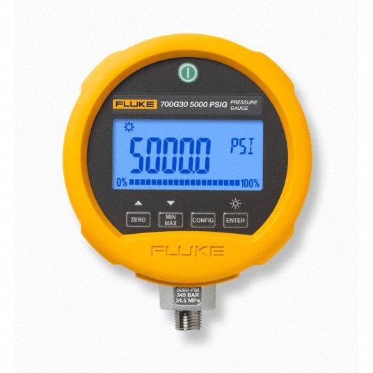 FLUKE, Calibrator Pressure Gauge, -14 psi to 5,000 psi, Digital Test ...