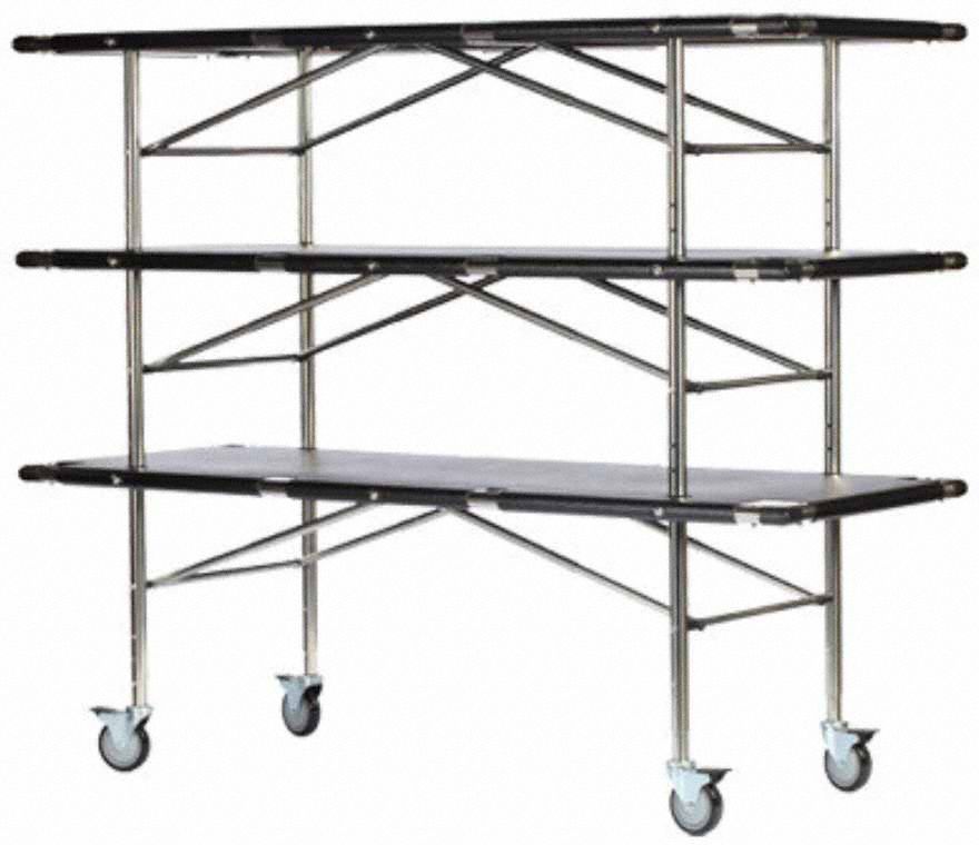 FSI, 31 in Overall Wd, 80 in Overall Lg, Mortuary 3 Body Storage Rack ...