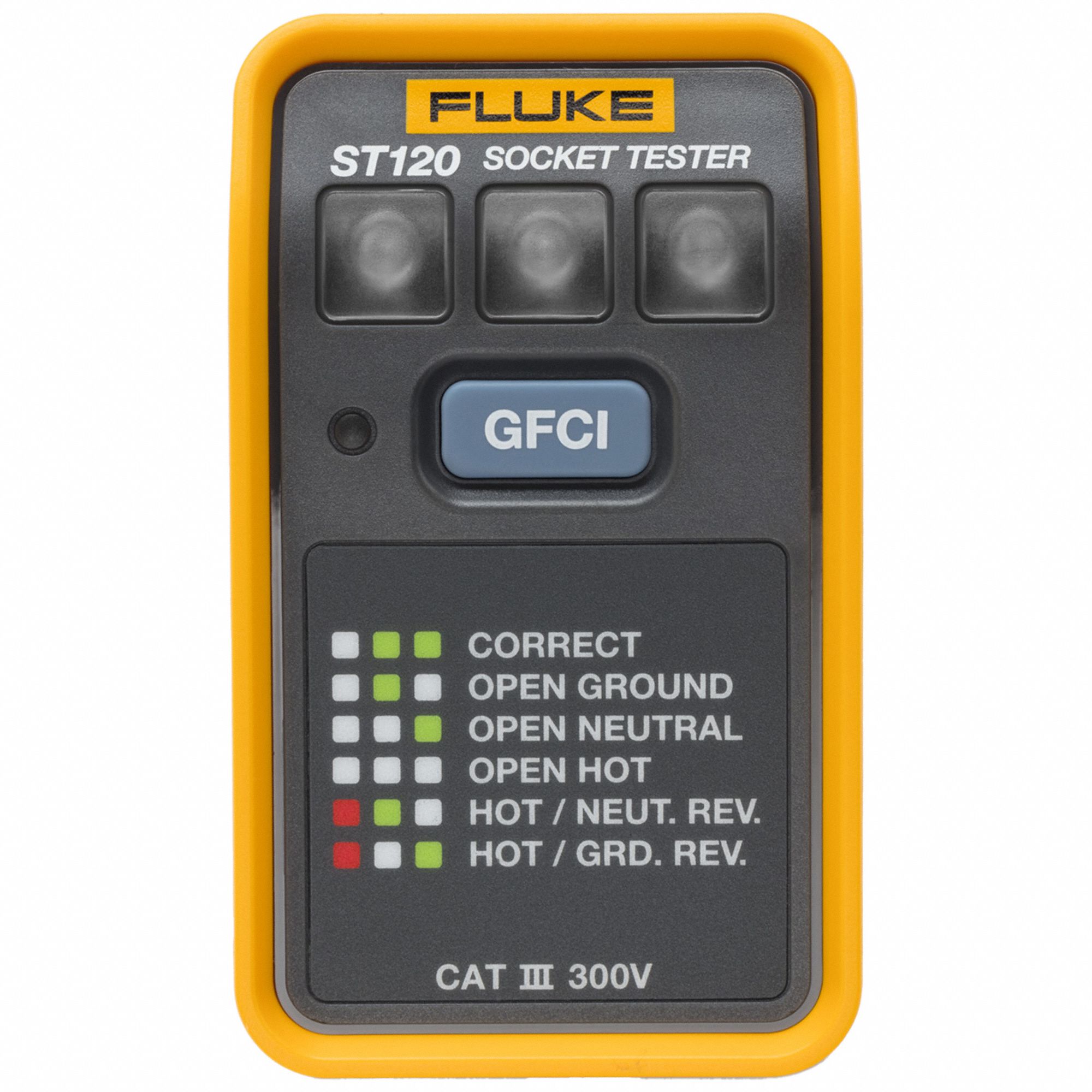 FLUKE, GFCI Testers/Receptacle Testers, ST120, Socket Tester - 800D55 ...