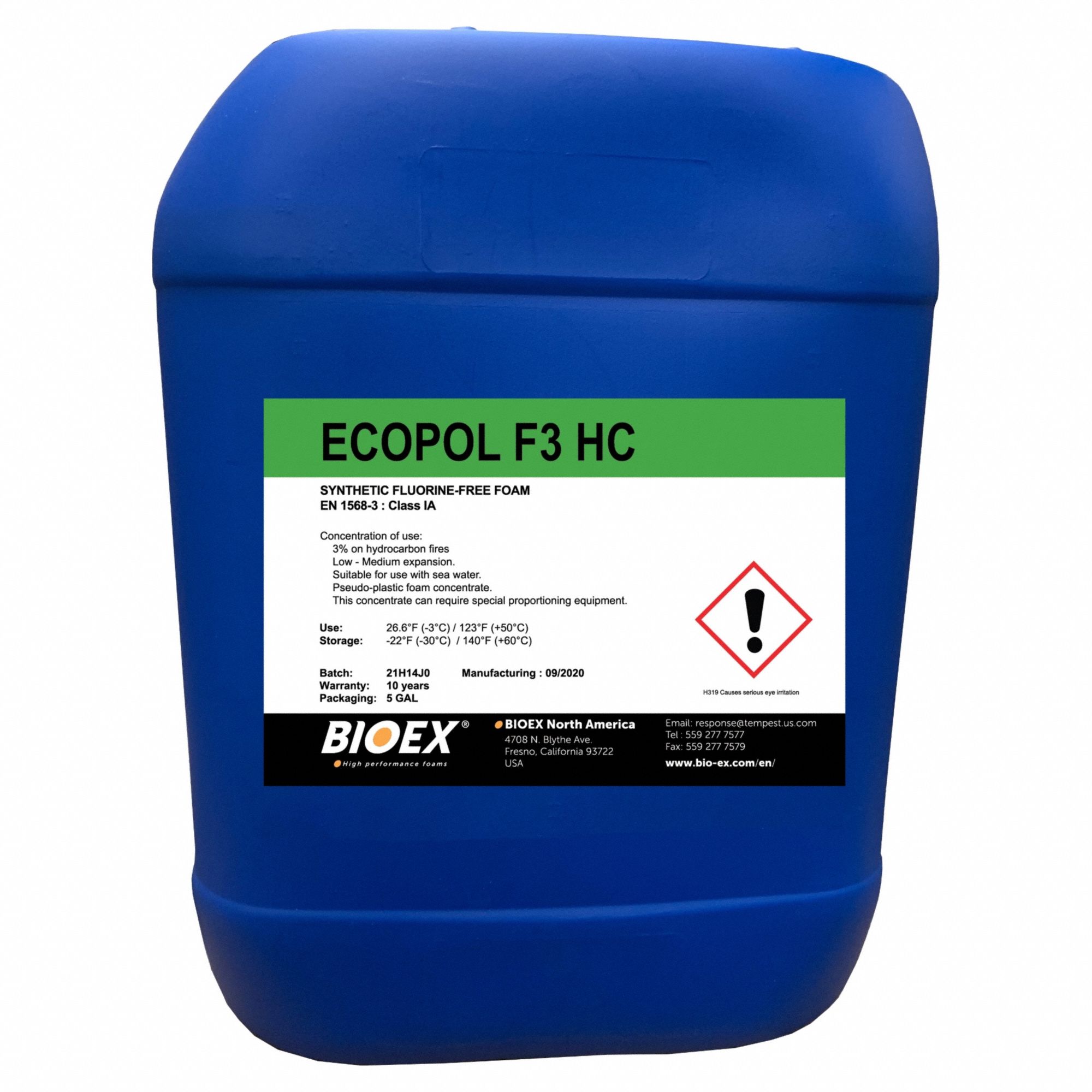 BIO-EX, ECOPOL F3HC, Hydrocarbon fires, Firefighting Foam - 797FA3|F05 ...