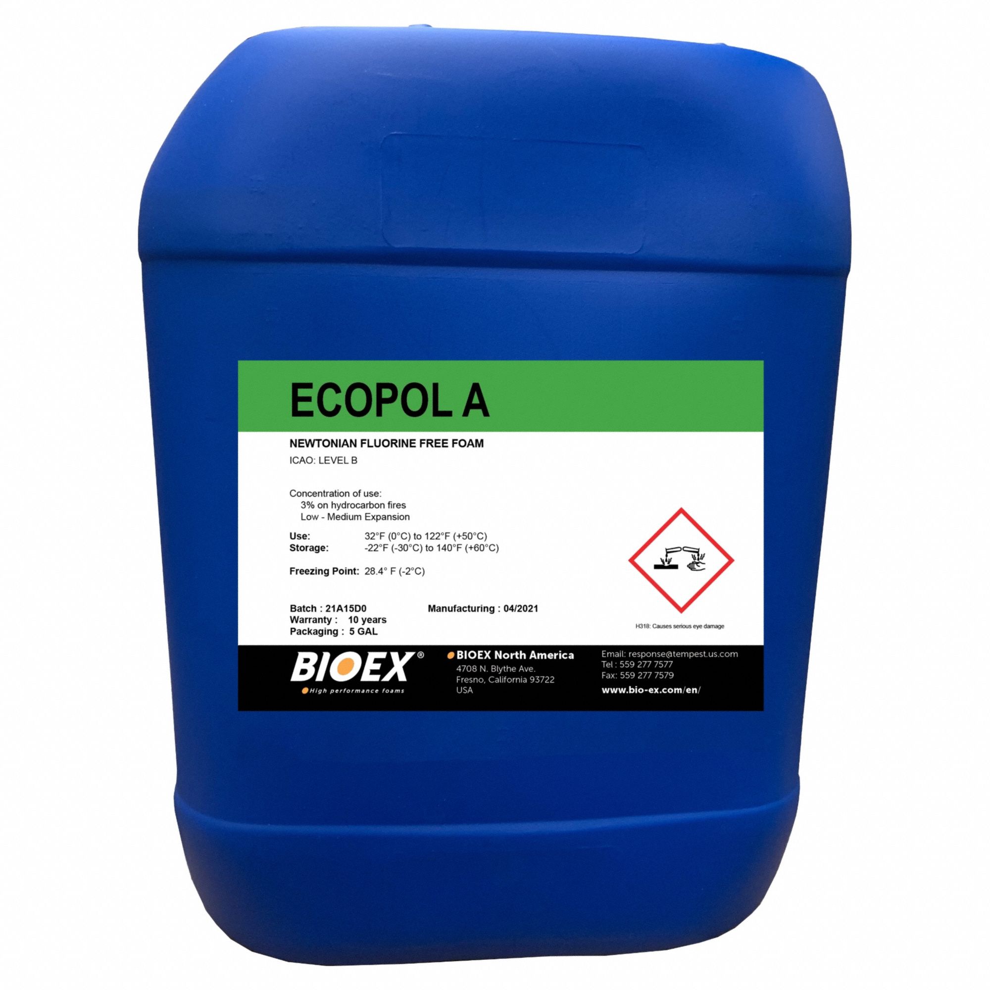 BIO-EX, ECOPOL A, Airport Fire Protection, Firefighting Foam - 797FA6 ...