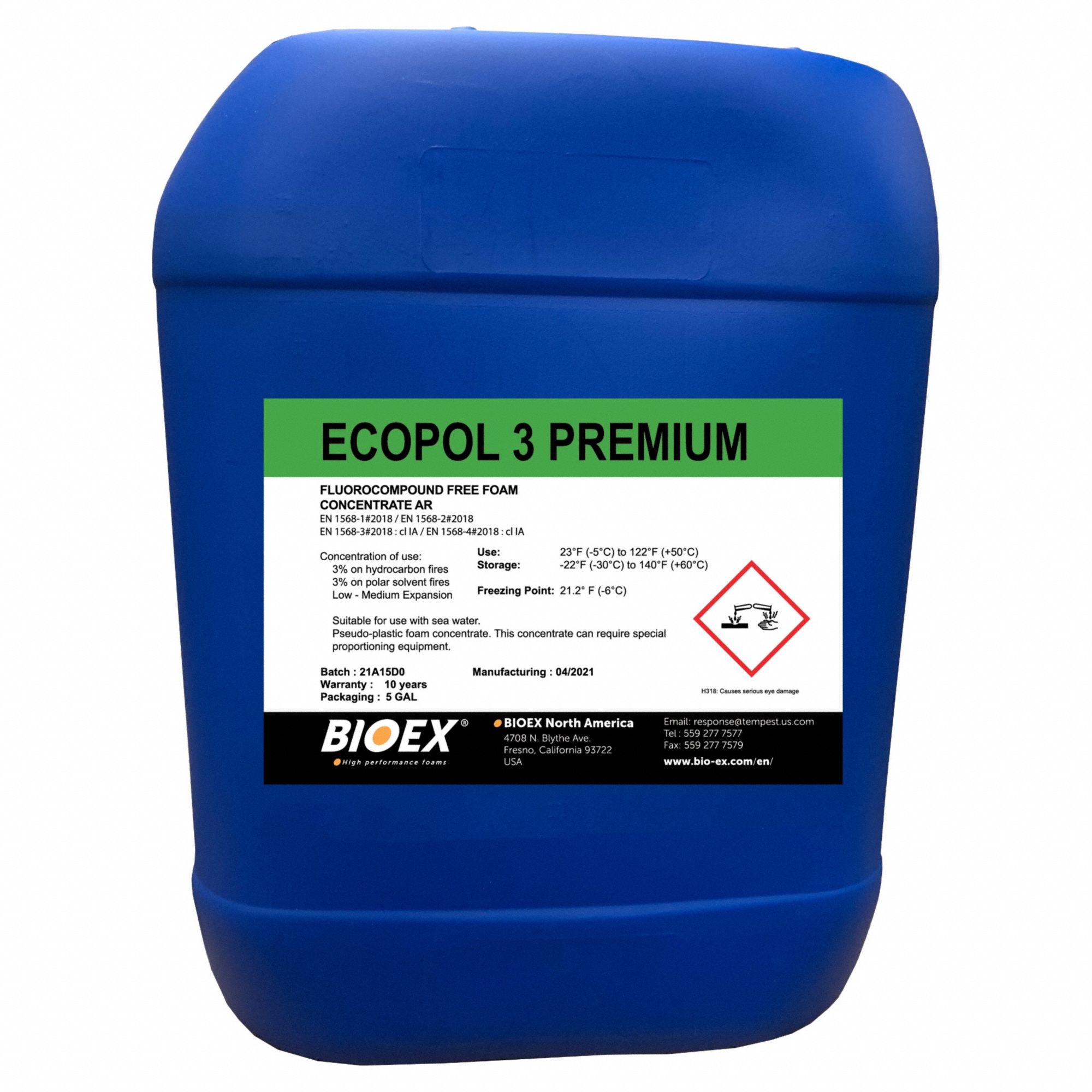 BIO-EX, ECOPOL 3 PREMIUM, Hydrocarbon and Polar Solvent fires ...