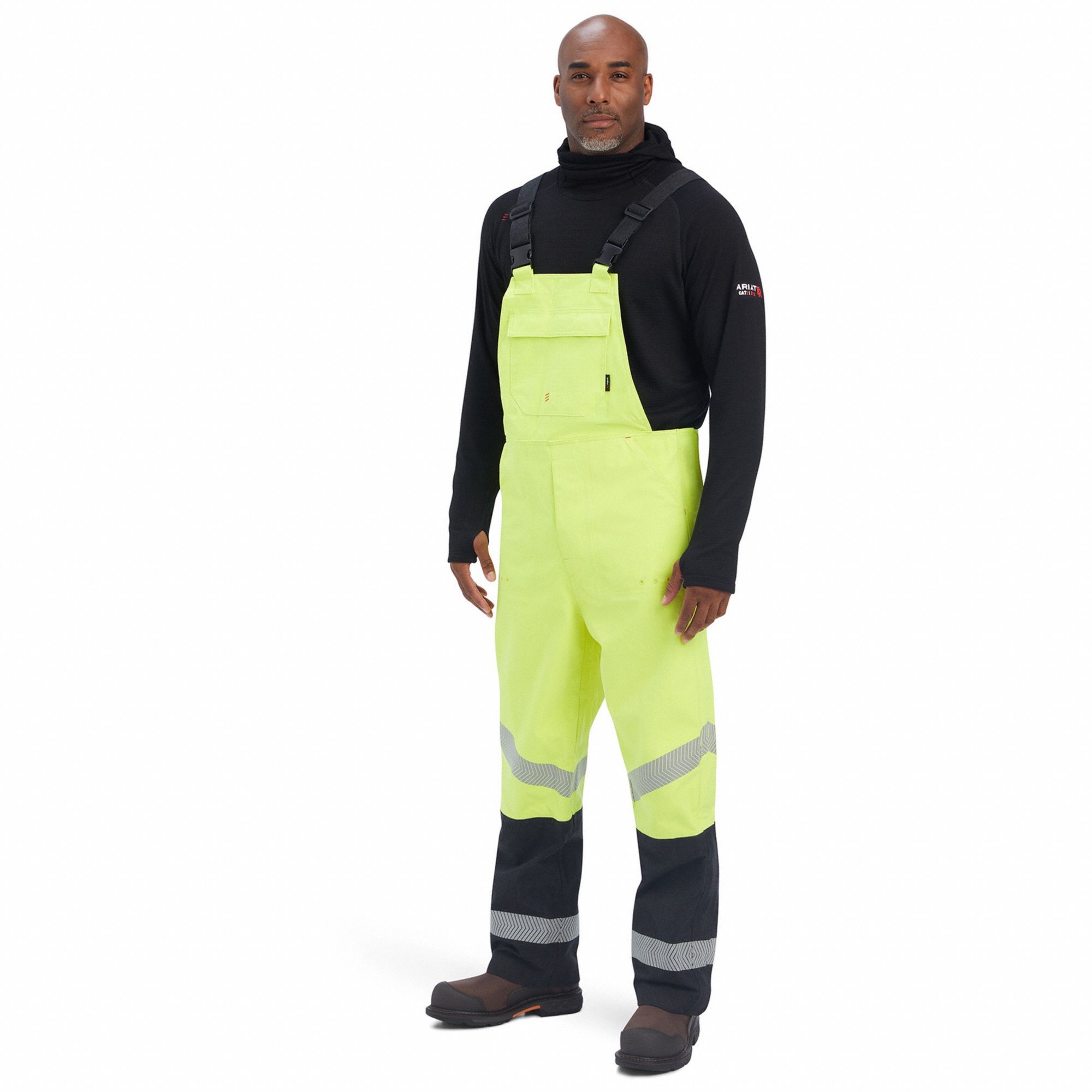 ARIAT, 17 cal/sq cm ATPV, High-Visibility, FR HI-VIS WATERPROOF BIB ...