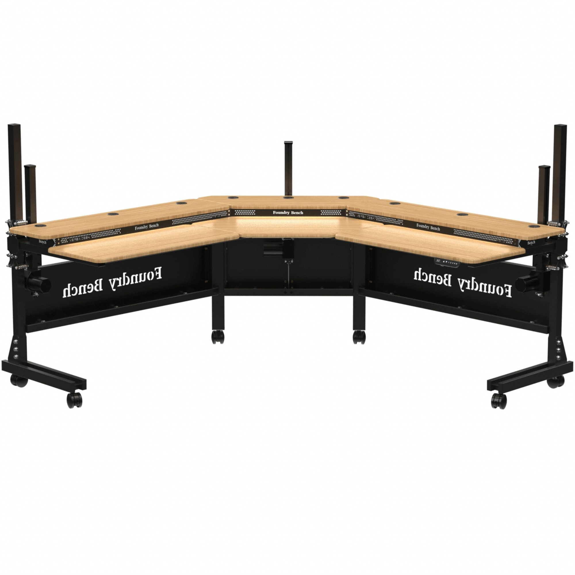 VERSADESK, Bamboo, High-Density Fiberboard/Laminate, Foundry Bench ...