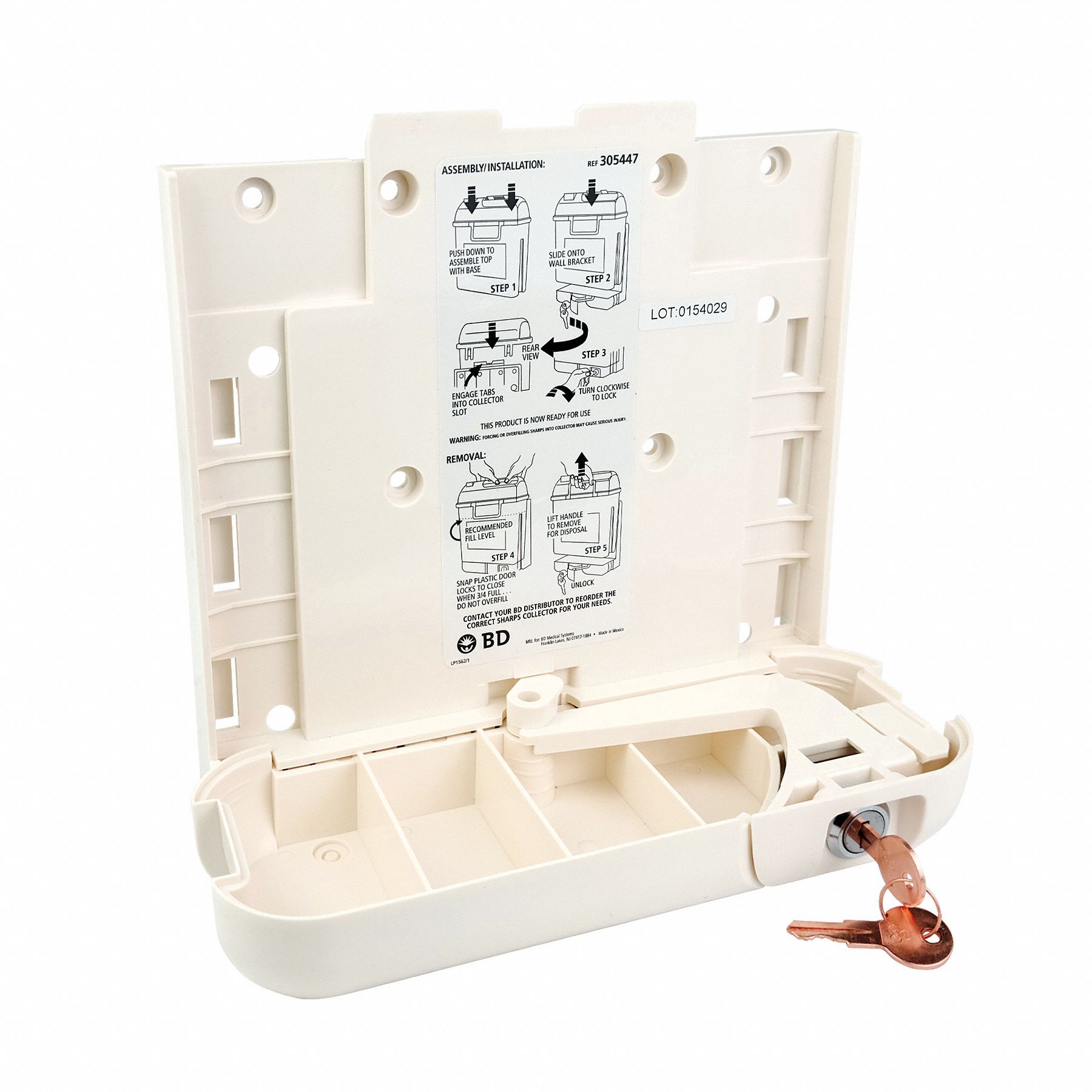 FIRST AID CENTRAL SHARPS LOCKING WALL BRACKET FOR 5.1 L - Sharps ...