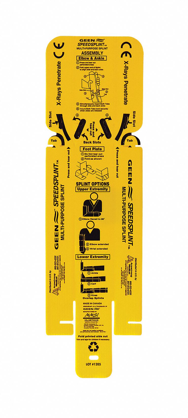 FIRST AID CENTRAL MULTIPURPOSE SPEED SPLINT - 27859 - FCL550032 ...