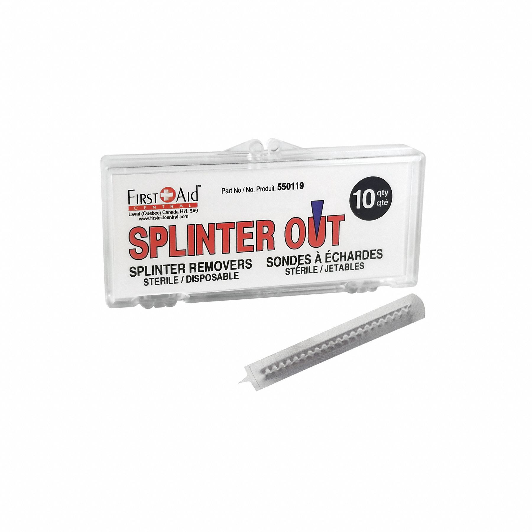 FIRST AID CENTRAL SPLINTER OUT,METAL,10/PK - 27972 - FCL550119R ...