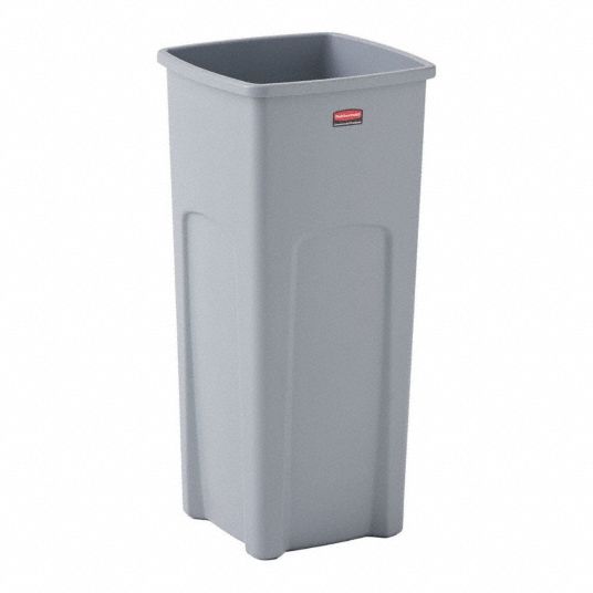 RUBBERMAID COMMERCIAL PRODUCTS, Square, Blank Panel, Trash Can - 7YA65 ...