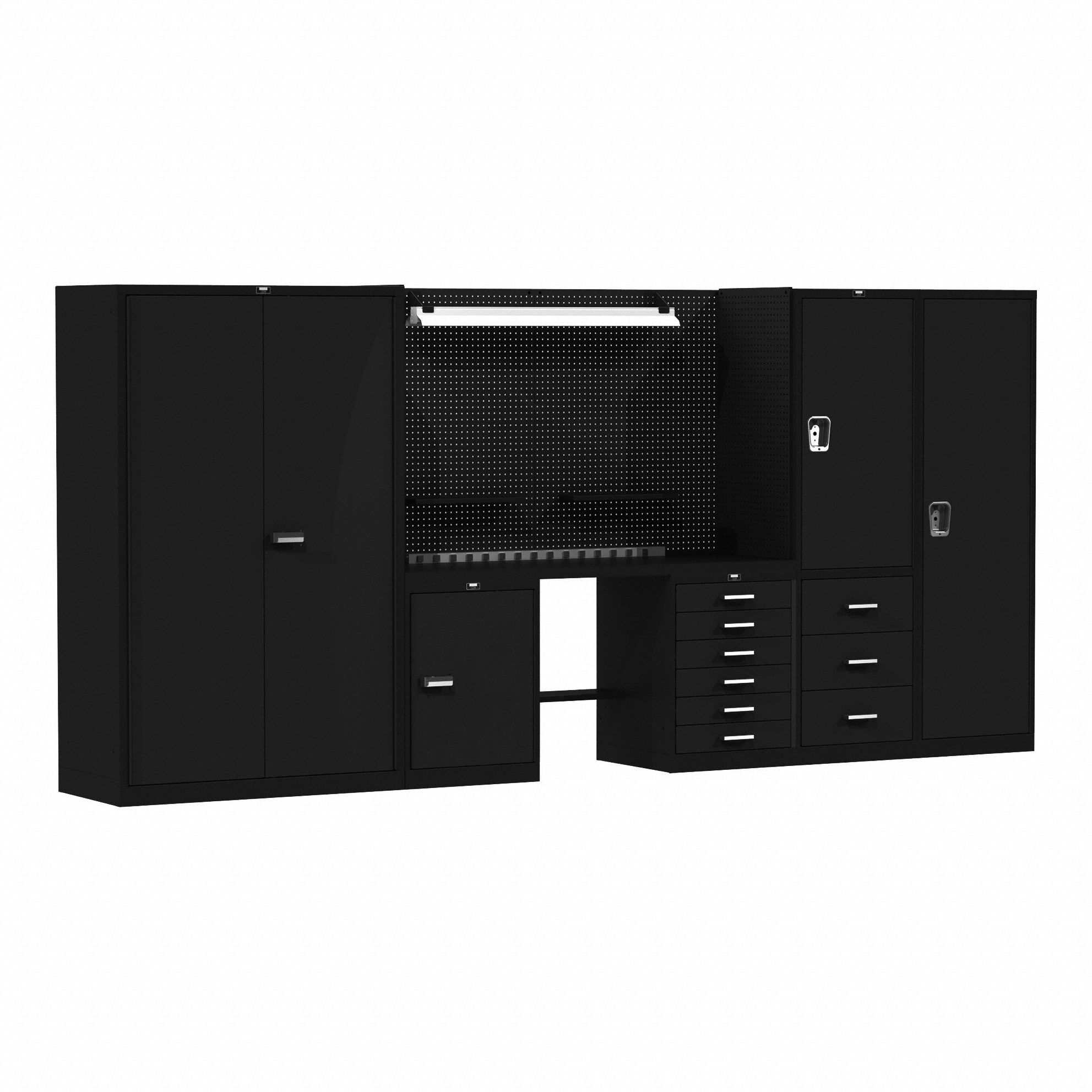 HALLOWELL, 132 in Overall Wd, 24 in Overall Dp, Modular Cabinet Set ...