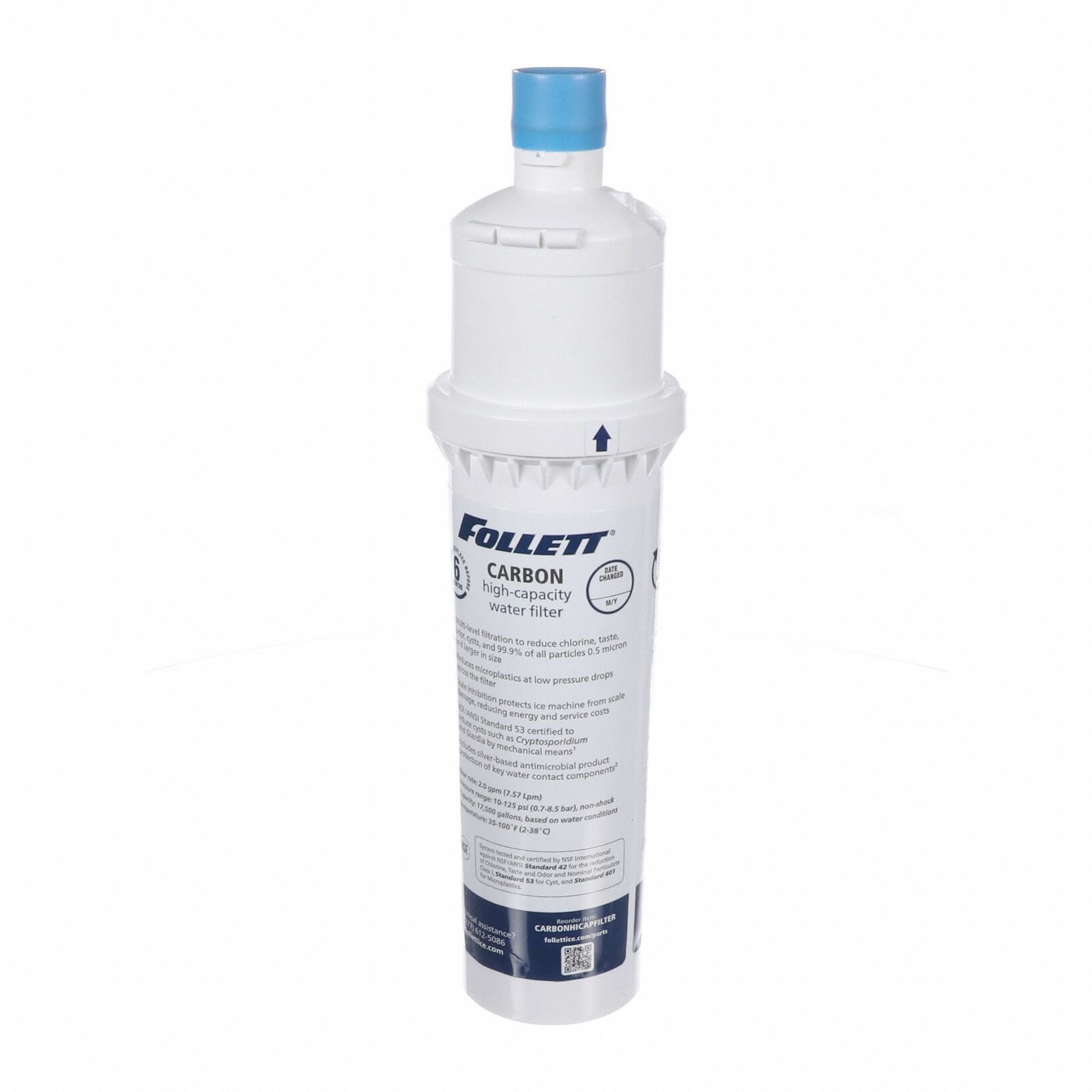 FOLLETT, 0.5 micron, 1 in Overall Ht, Quick-Connect Water Filter ...